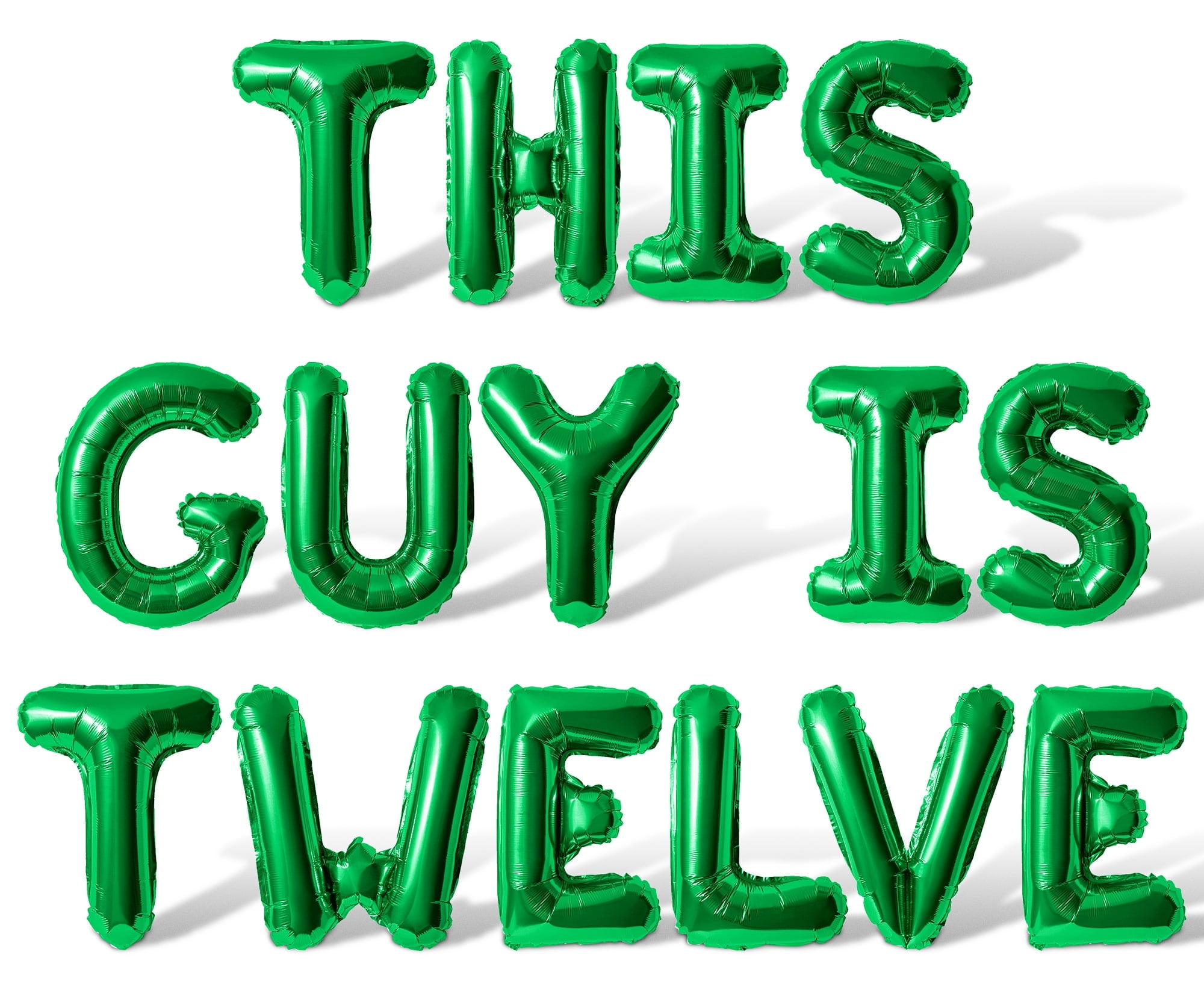 Letter Balloons - THIS GUY IS TWELVE 16" Inch Alphabet Letters Foil ...