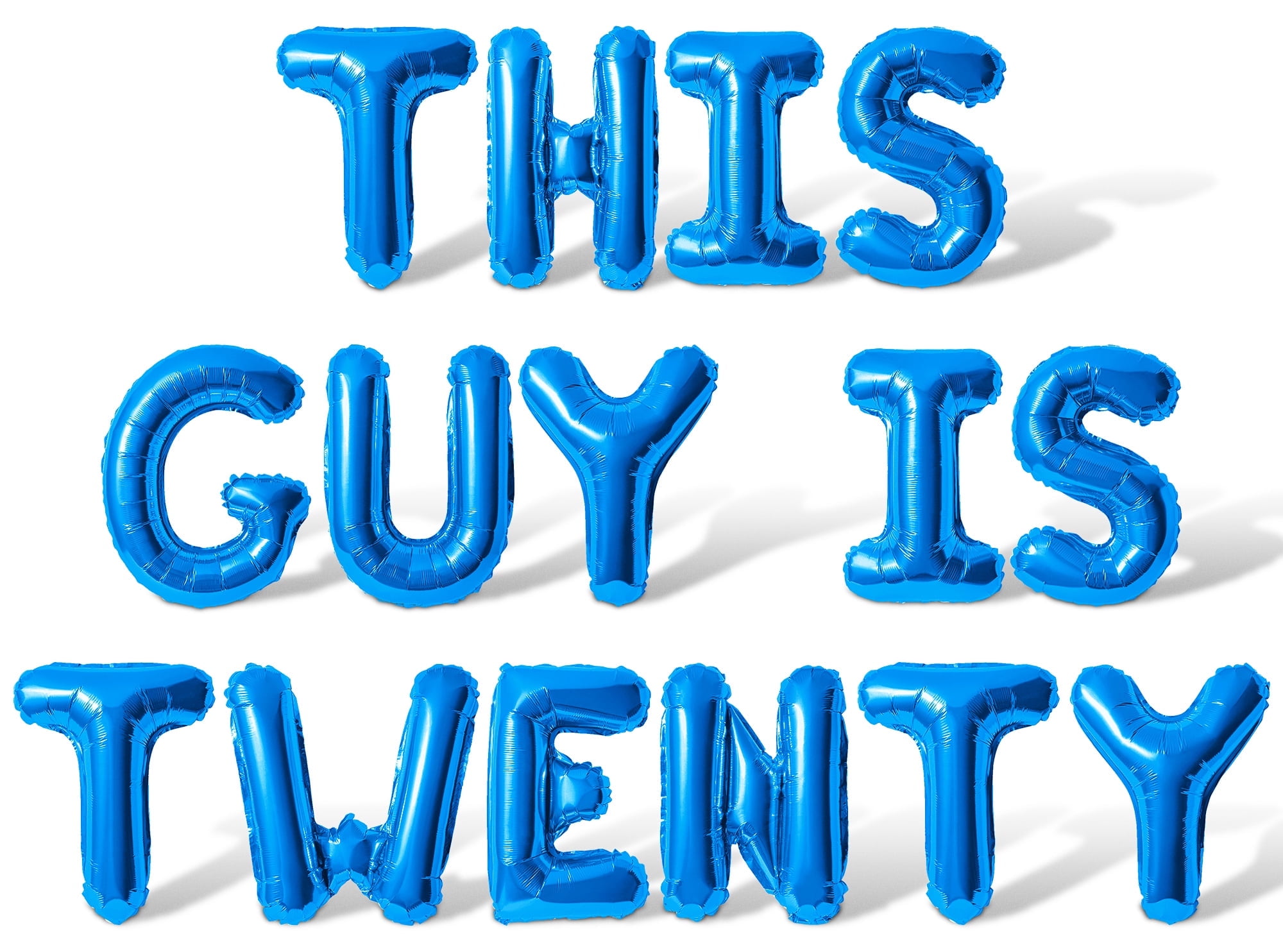 Letter Balloons - THIS GUY IS TWENTY 16" Inch Alphabet Letters Foil ...