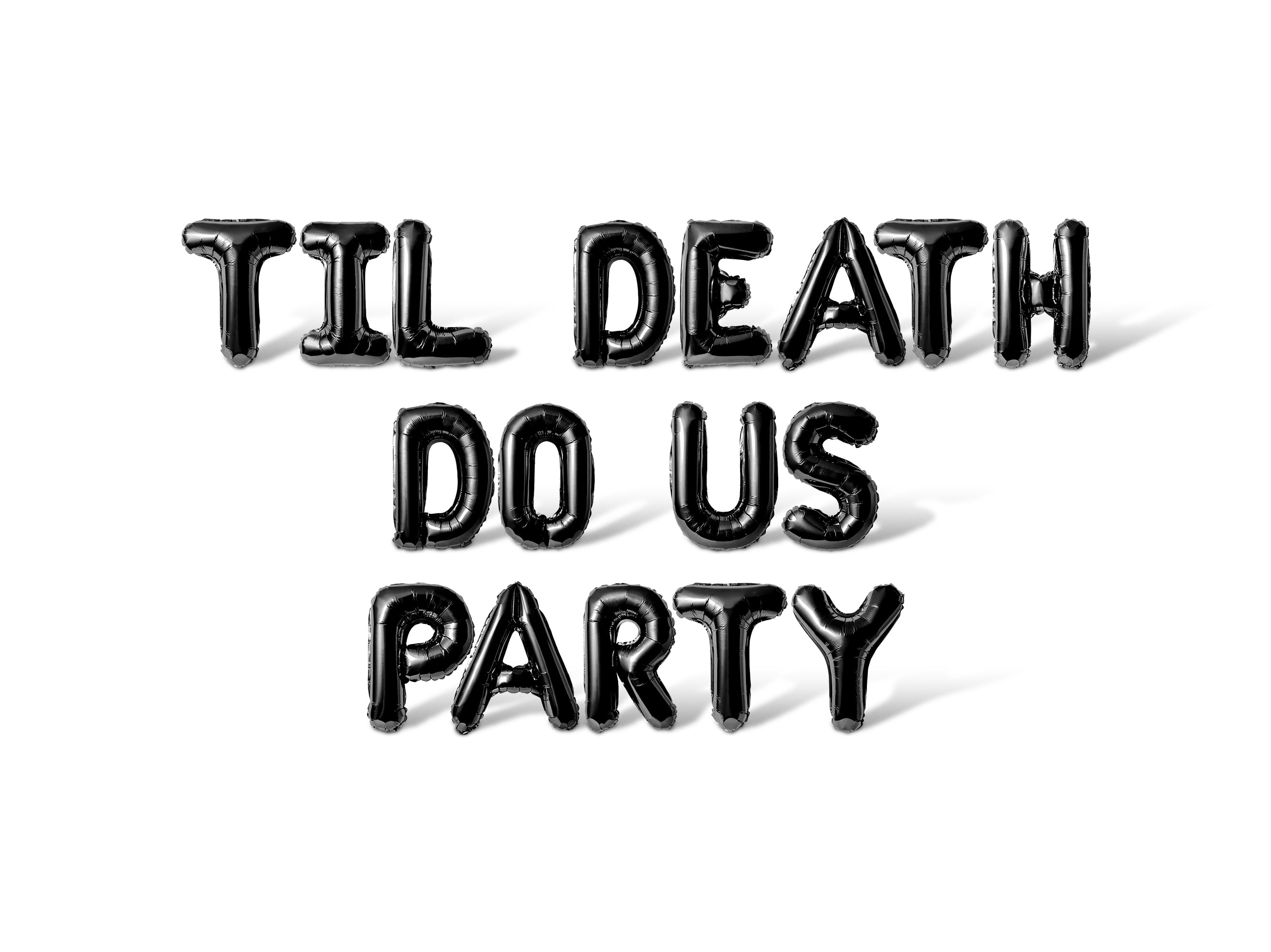 Letter Balloons - TIL DEATH DO US PARTY 16" Inch Alphabet Letters Foil ...