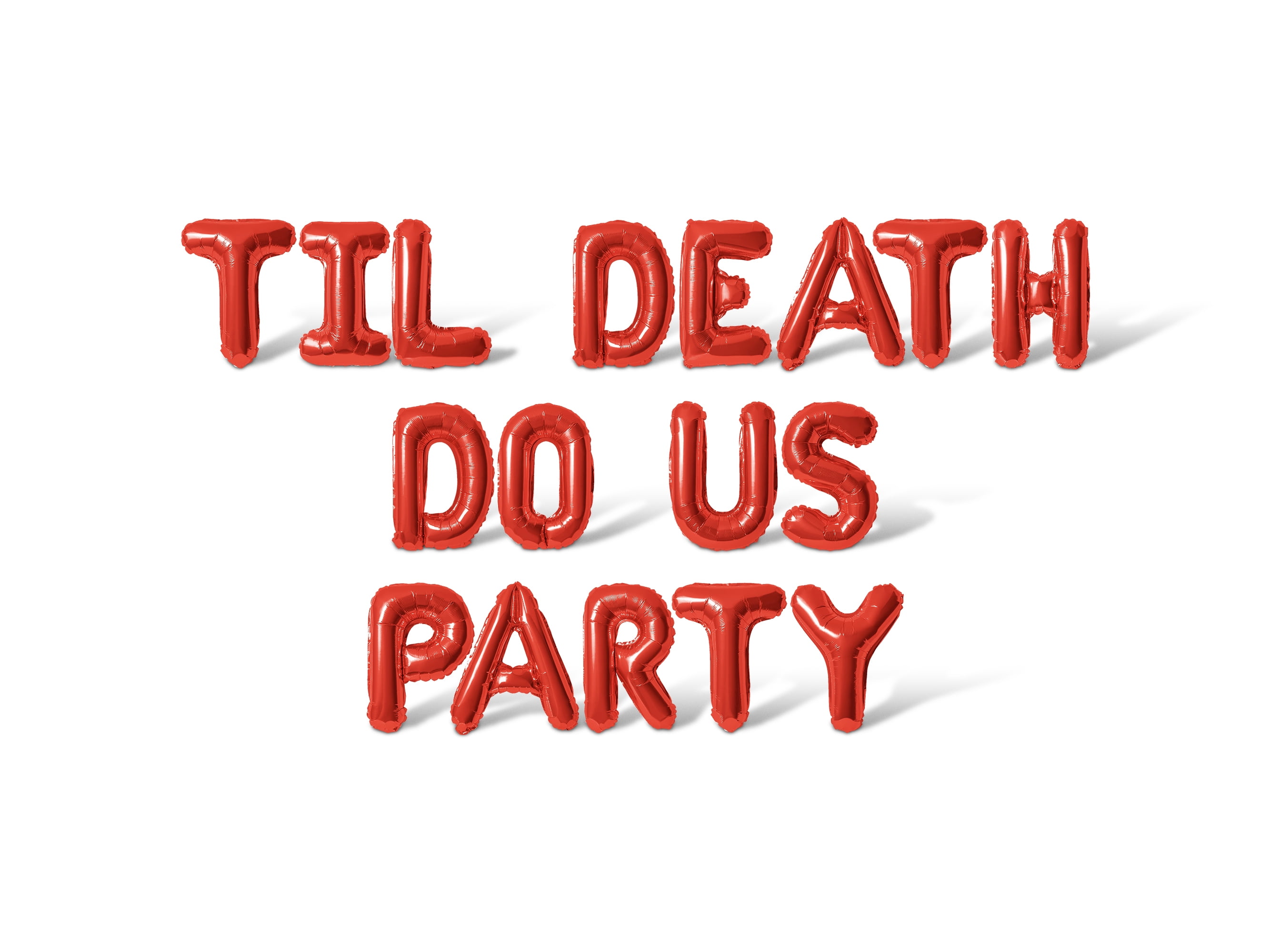 Letter Balloons - TIL DEATH DO US PARTY 16" Inch Alphabet Letters Foil ...
