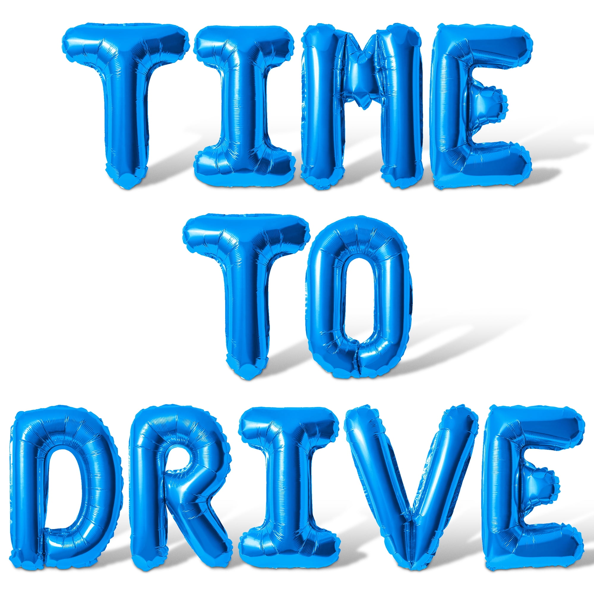 Letter Balloons - TIME TO DRIVE 16" Inch Alphabet Letters Foil Mylar Balloon 16th Birthday Party ...