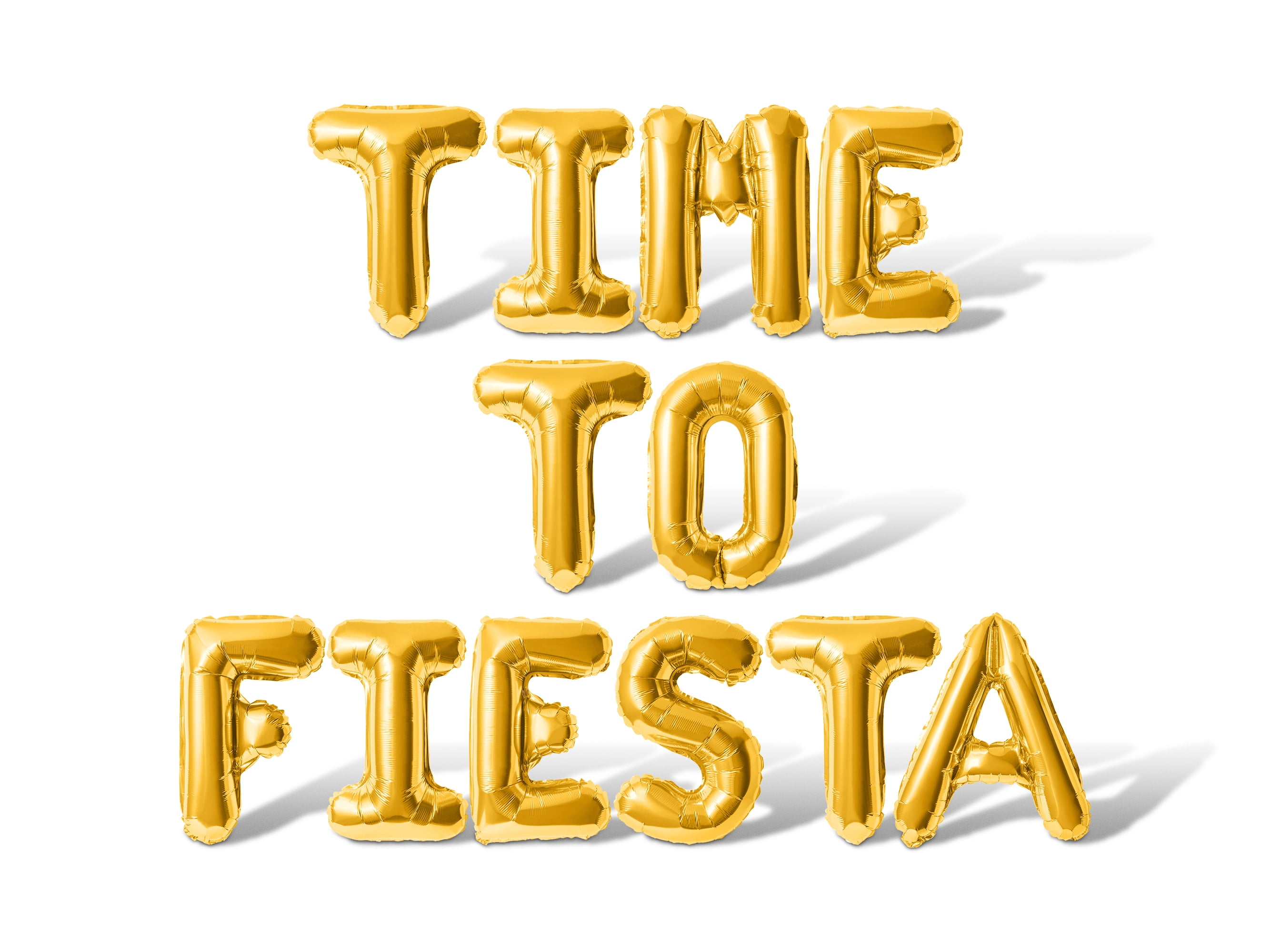 Letter Balloons - TIME TO FIESTA 16" Inch Alphabet Letters Foil Mylar ...