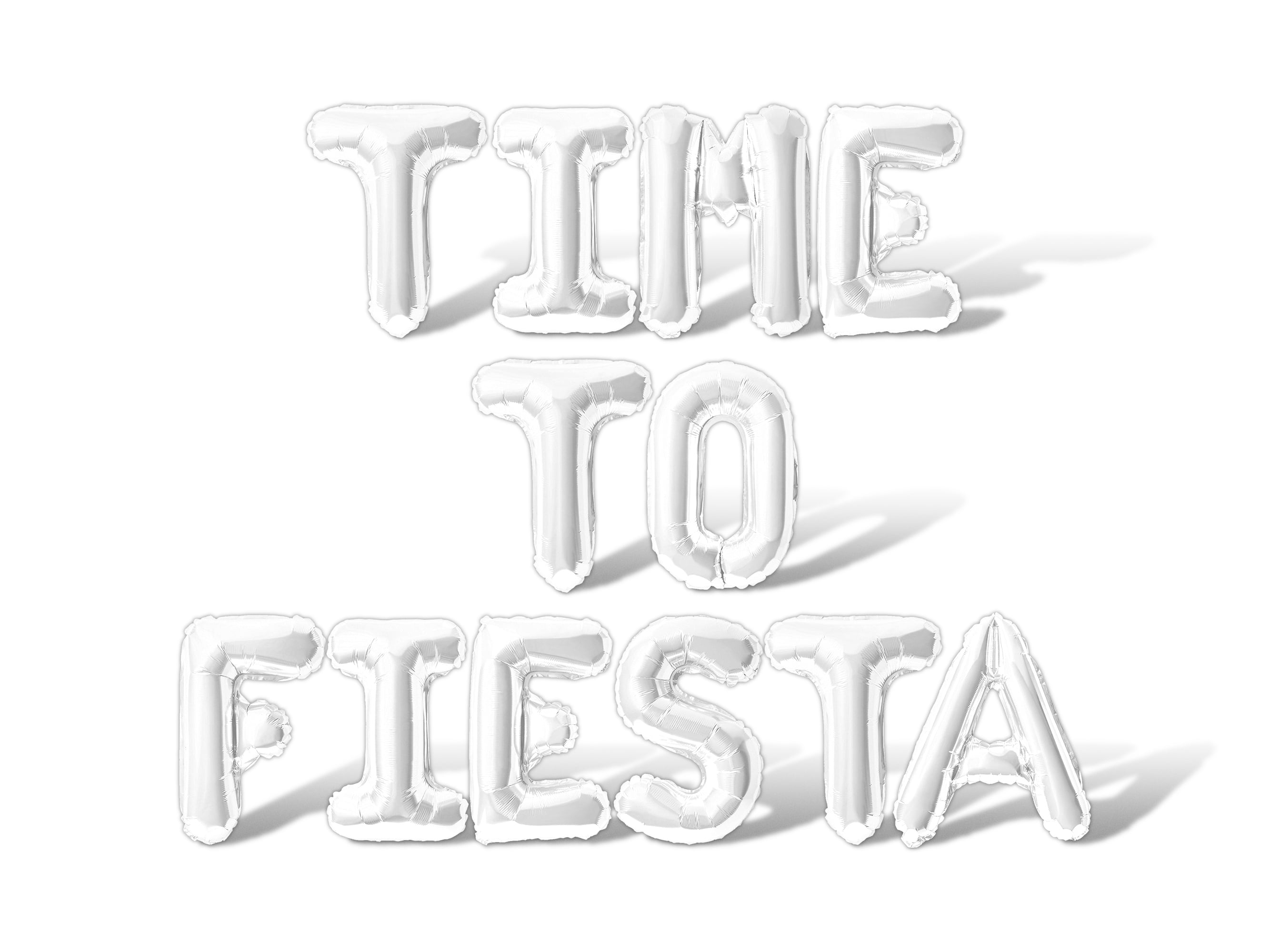 Letter Balloons - TIME TO FIESTA 16" Inch Alphabet Letters Foil Mylar ...