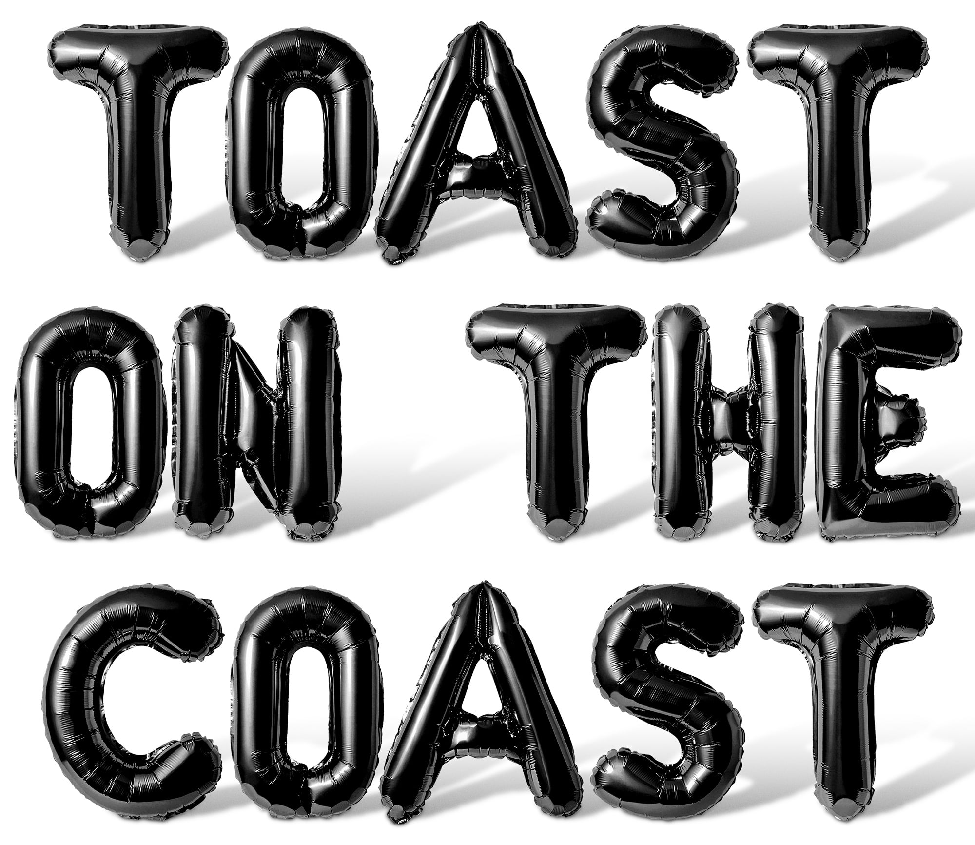 Letter Balloons - TOAST ON THE COAST 16" Inch Alphabet Letters Foil ...