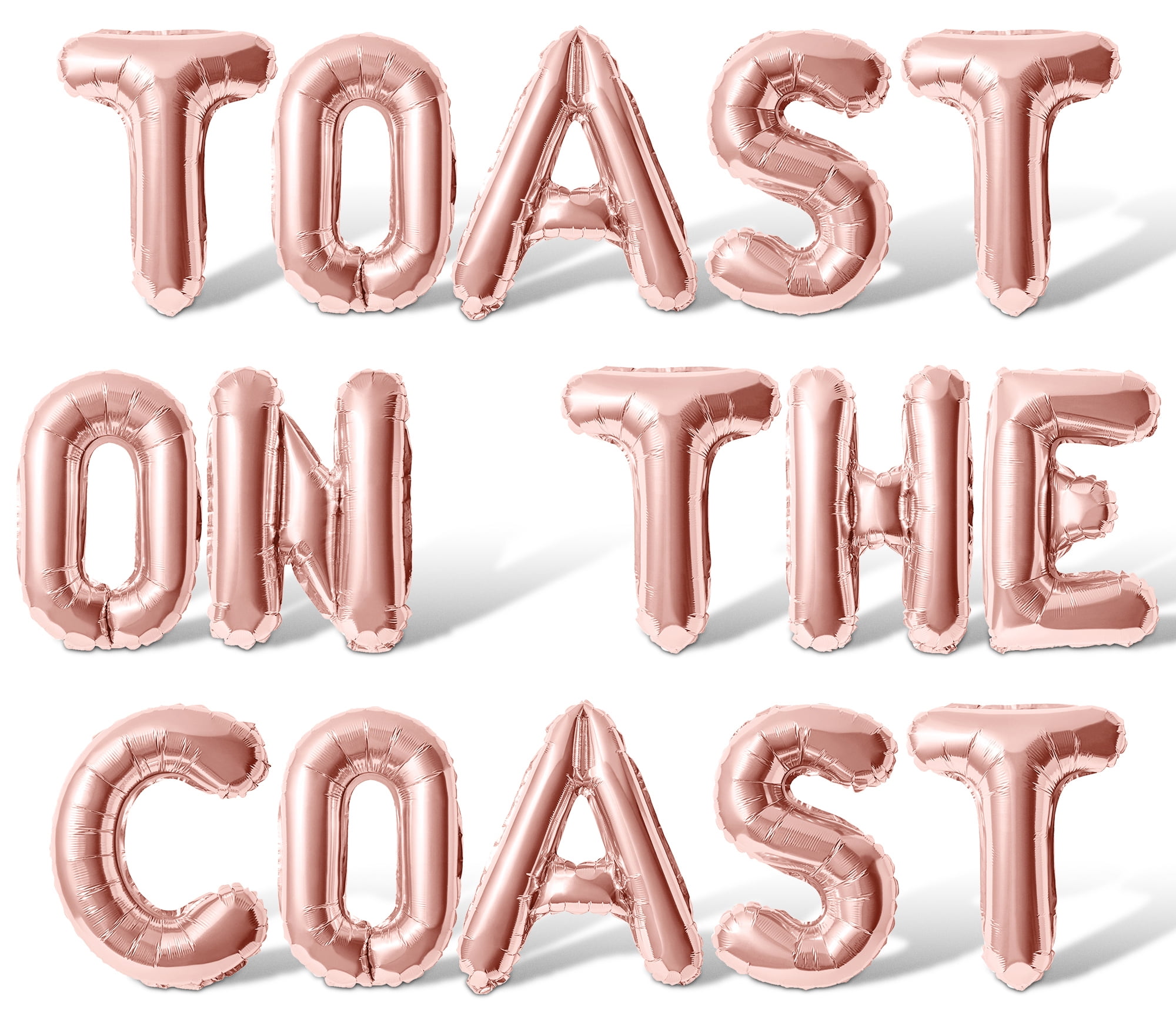 Letter Balloons - TOAST ON THE COAST 16" Inch Alphabet Letters Foil ...