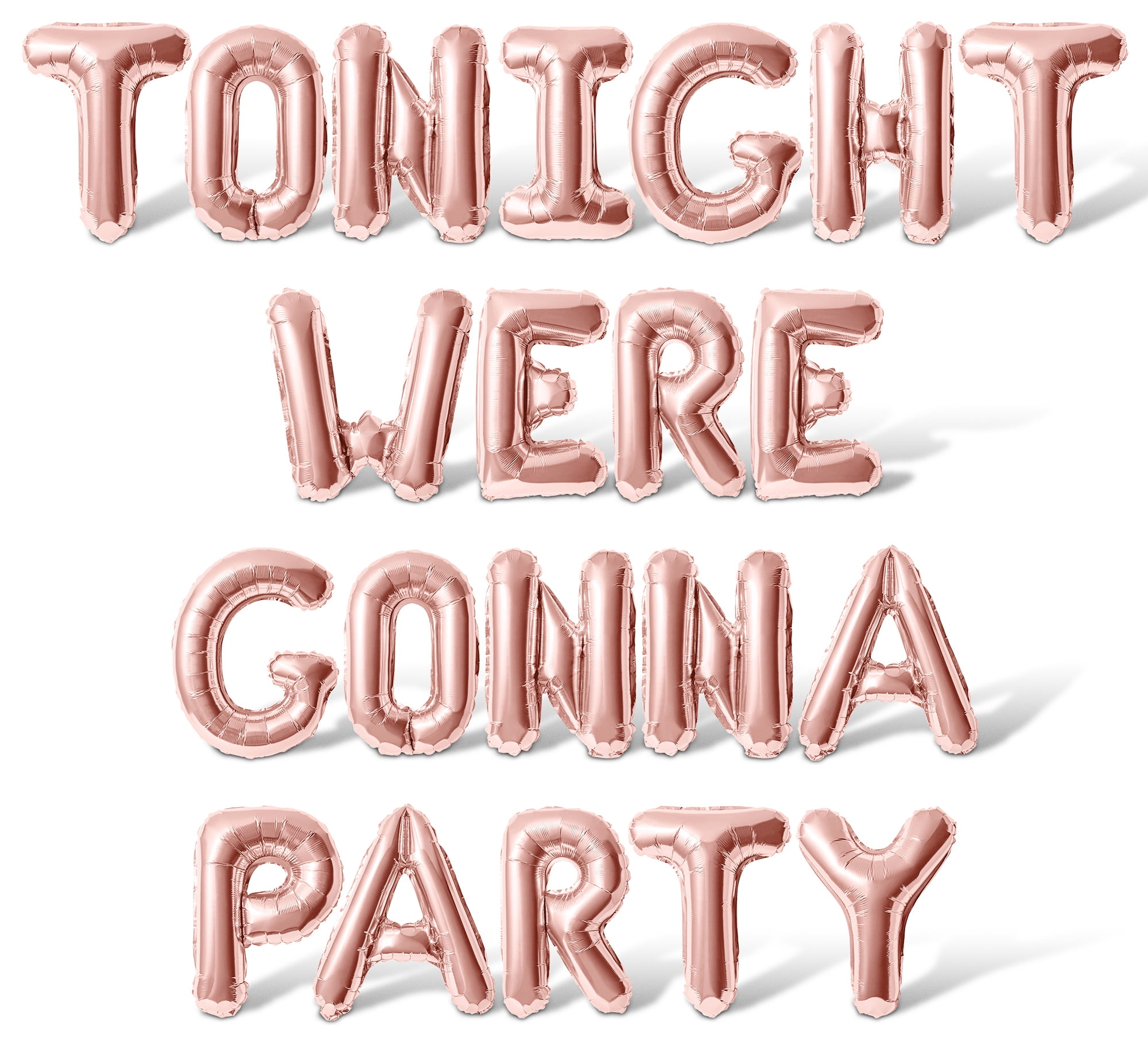 Letter Balloons - TONIGHT WERE GONNA PARTY 16" Inch Alphabet Letters ...