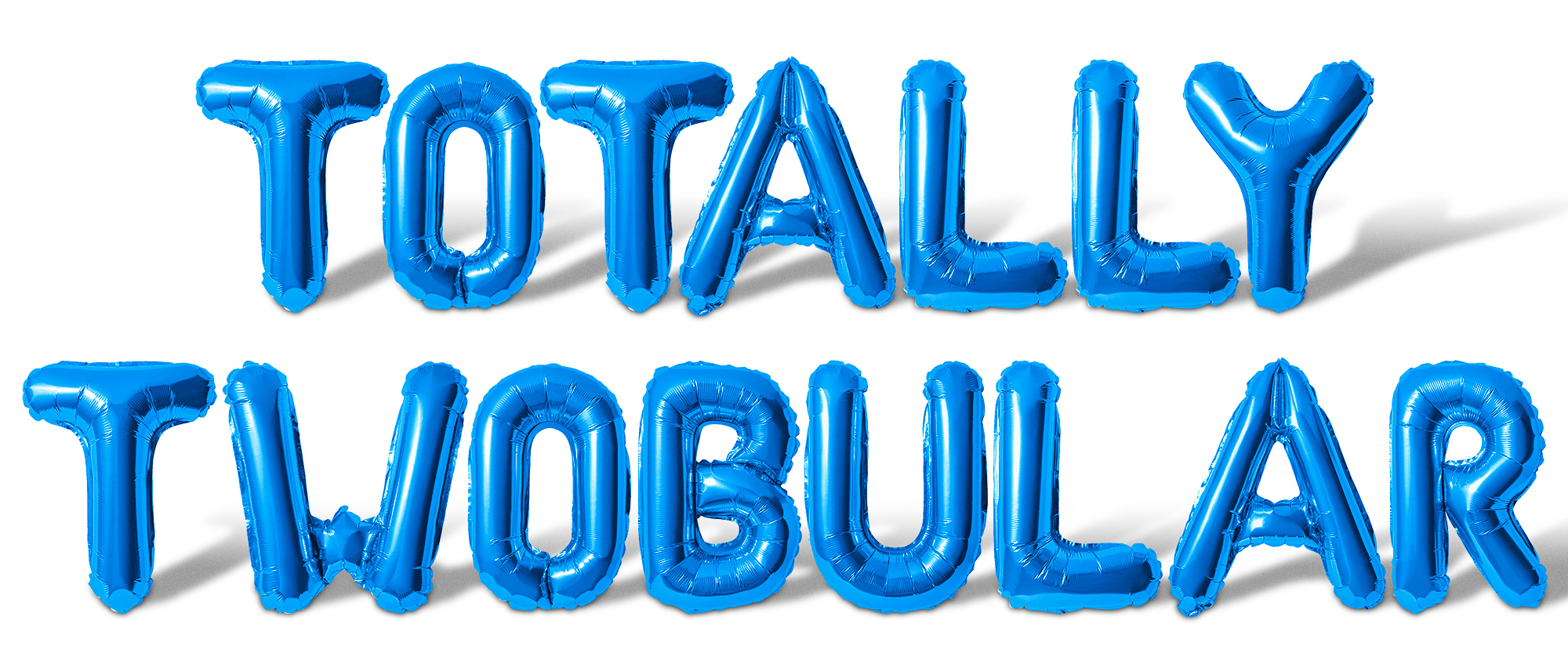 Letter Balloons - TOTALLY TWOBULAR 16" Inch Alphabet Letters Foil Mylar ...