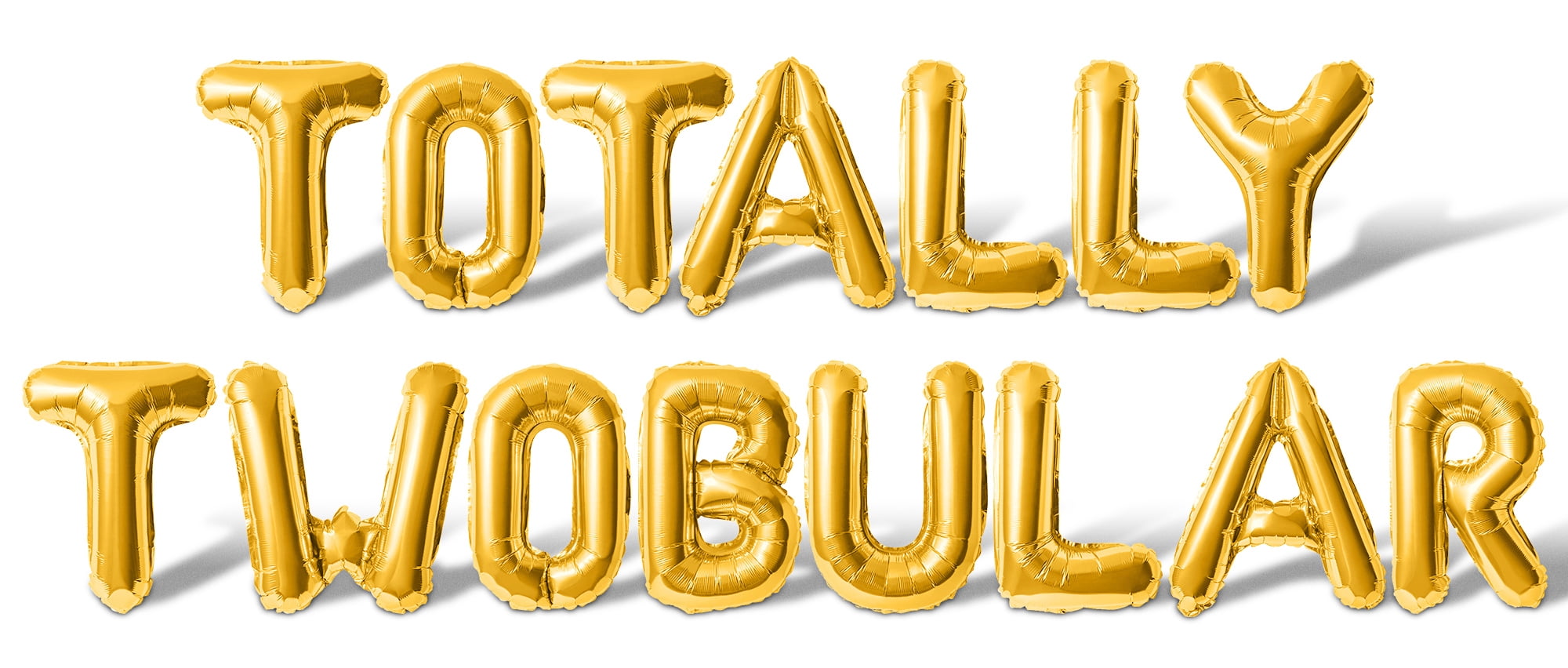 Letter Balloons - TOTALLY TWOBULAR 16" Inch Alphabet Letters Foil Mylar ...