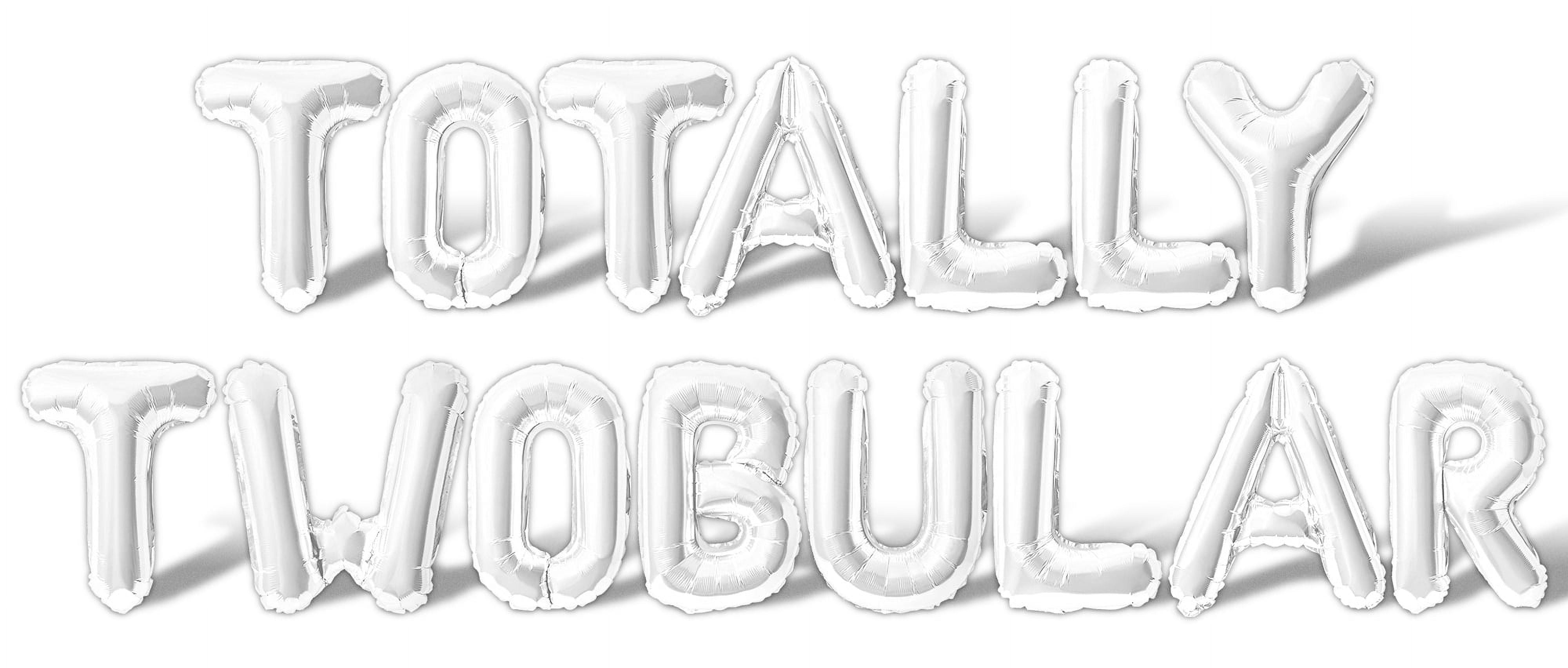 Letter Balloons - TOTALLY TWOBULAR 16" Inch Alphabet Letters Foil Mylar ...