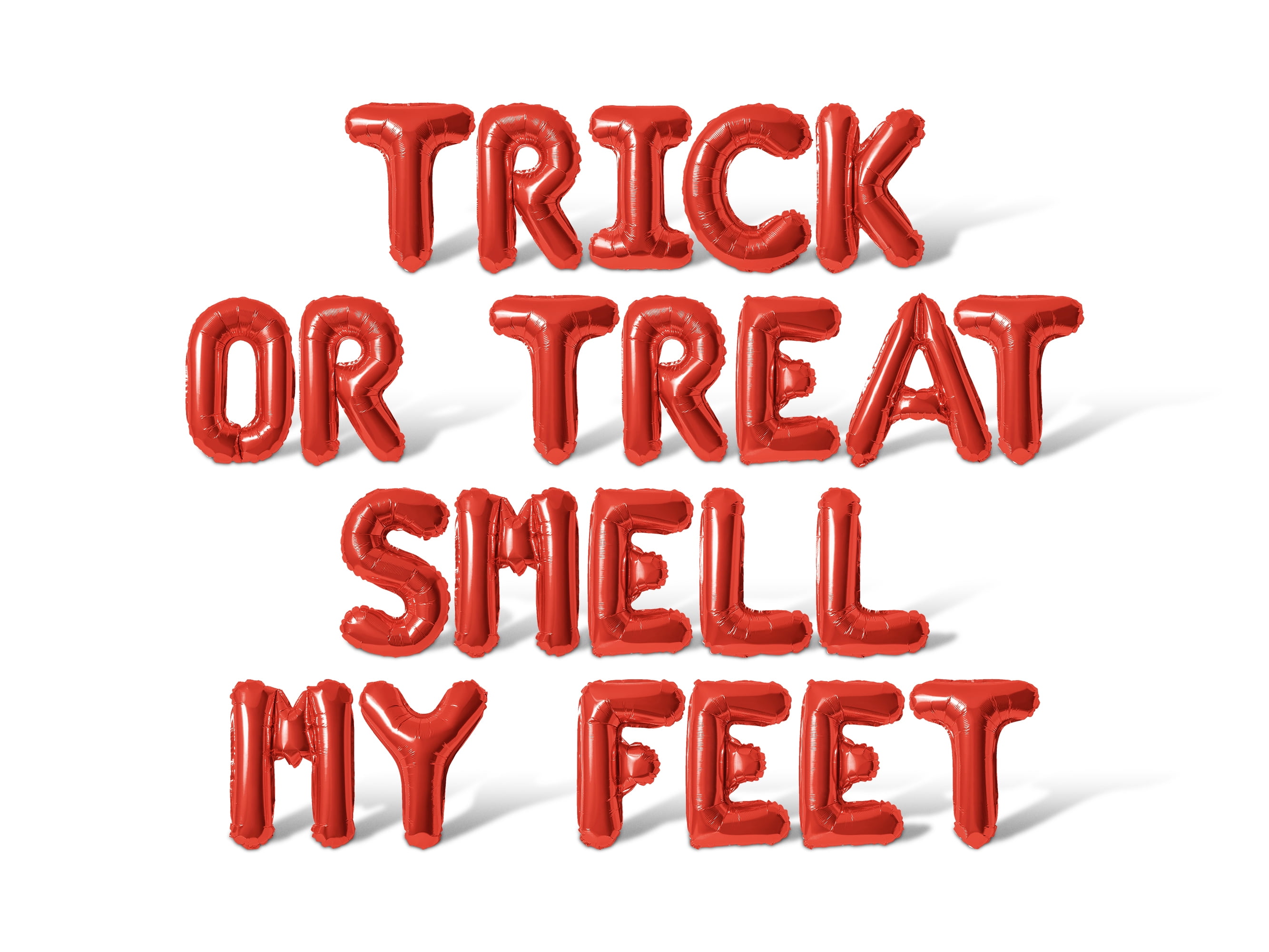 Letter Balloons - TRICK OR TREAT SMELL MY FEET 16" Inch Alphabet ...