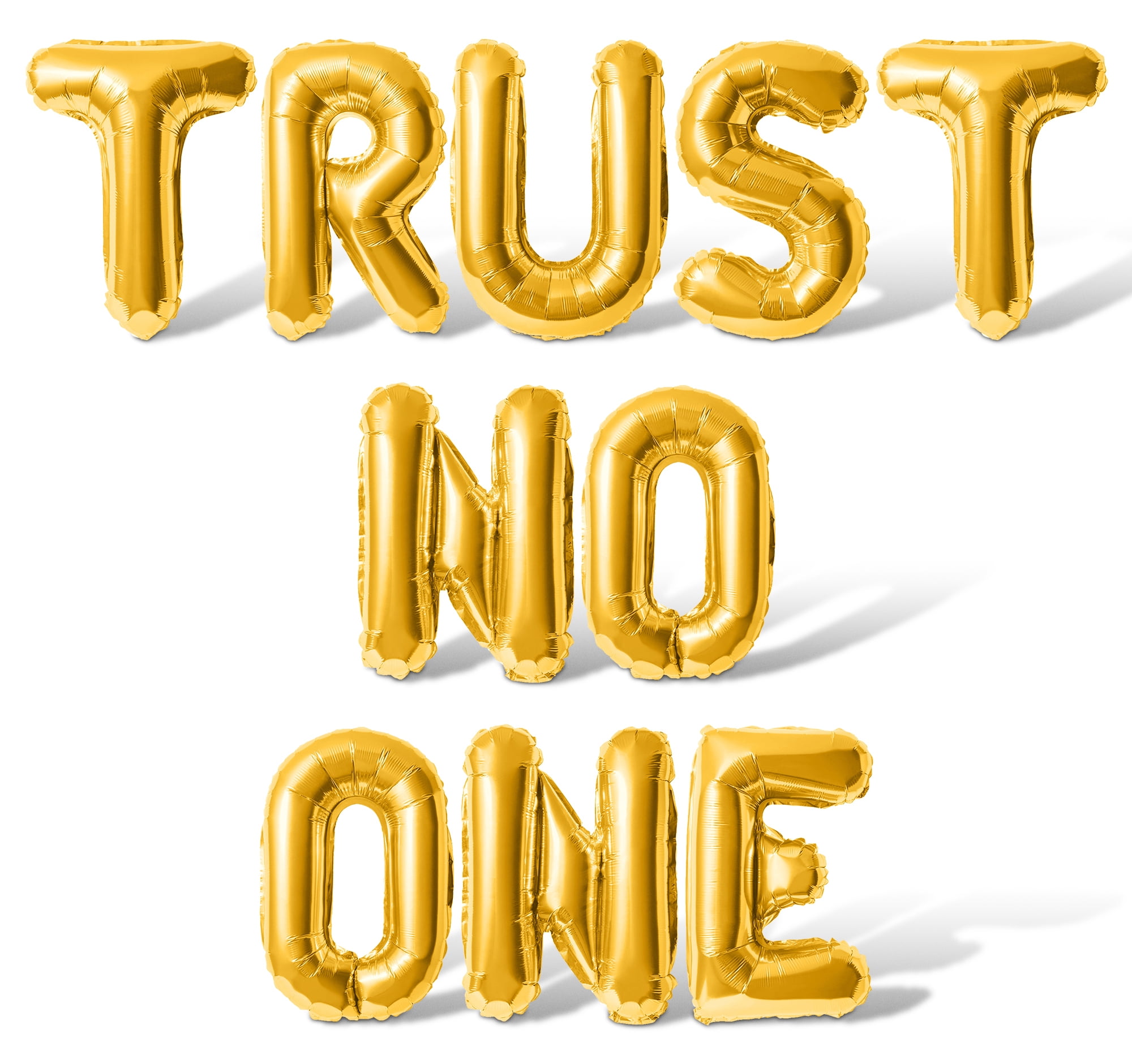 Letter Balloons - TRUST NO ONE 16" Inch Alphabet Letters Foil Mylar Balloon 1st Birthday Party ...