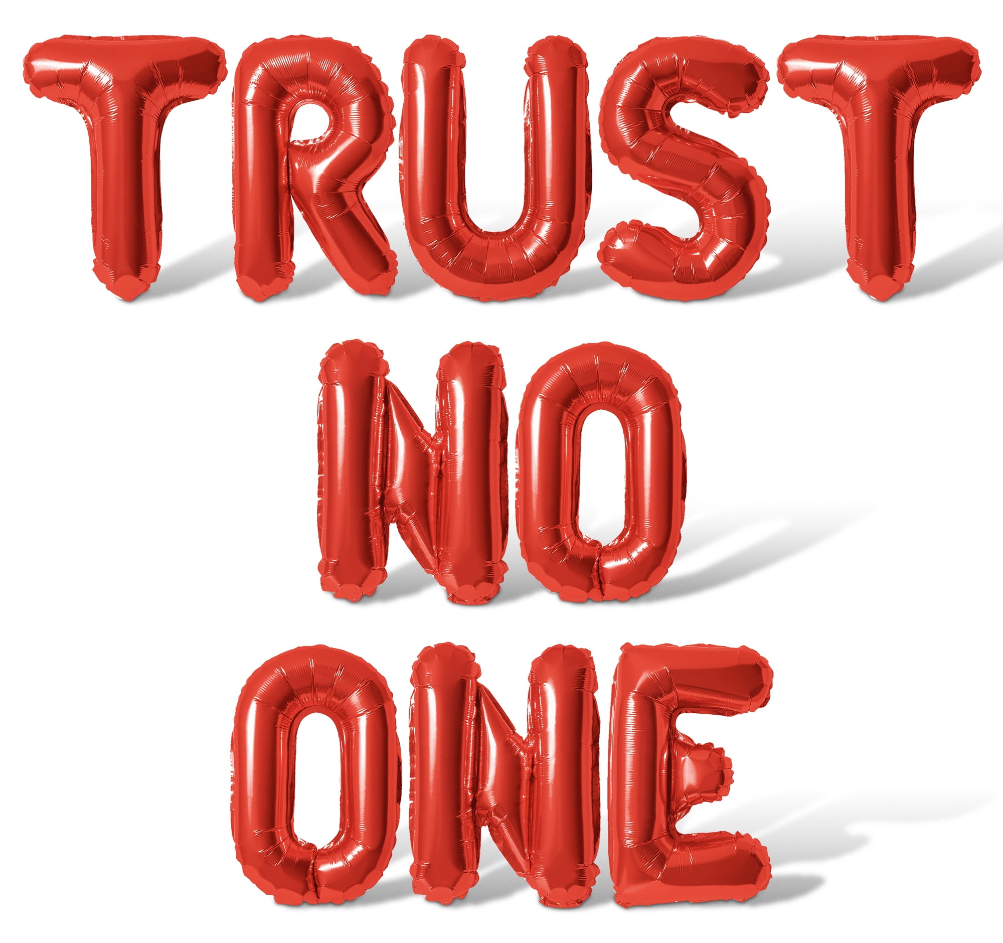 Letter Balloons - TRUST NO ONE 16" Inch Alphabet Letters Foil Mylar ...