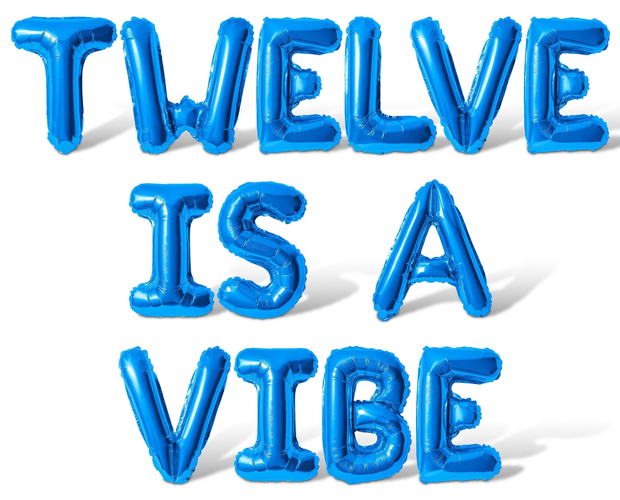 Letter Balloons - TWELVE IS A VIBE 16" Inch Alphabet Letters Foil Mylar ...