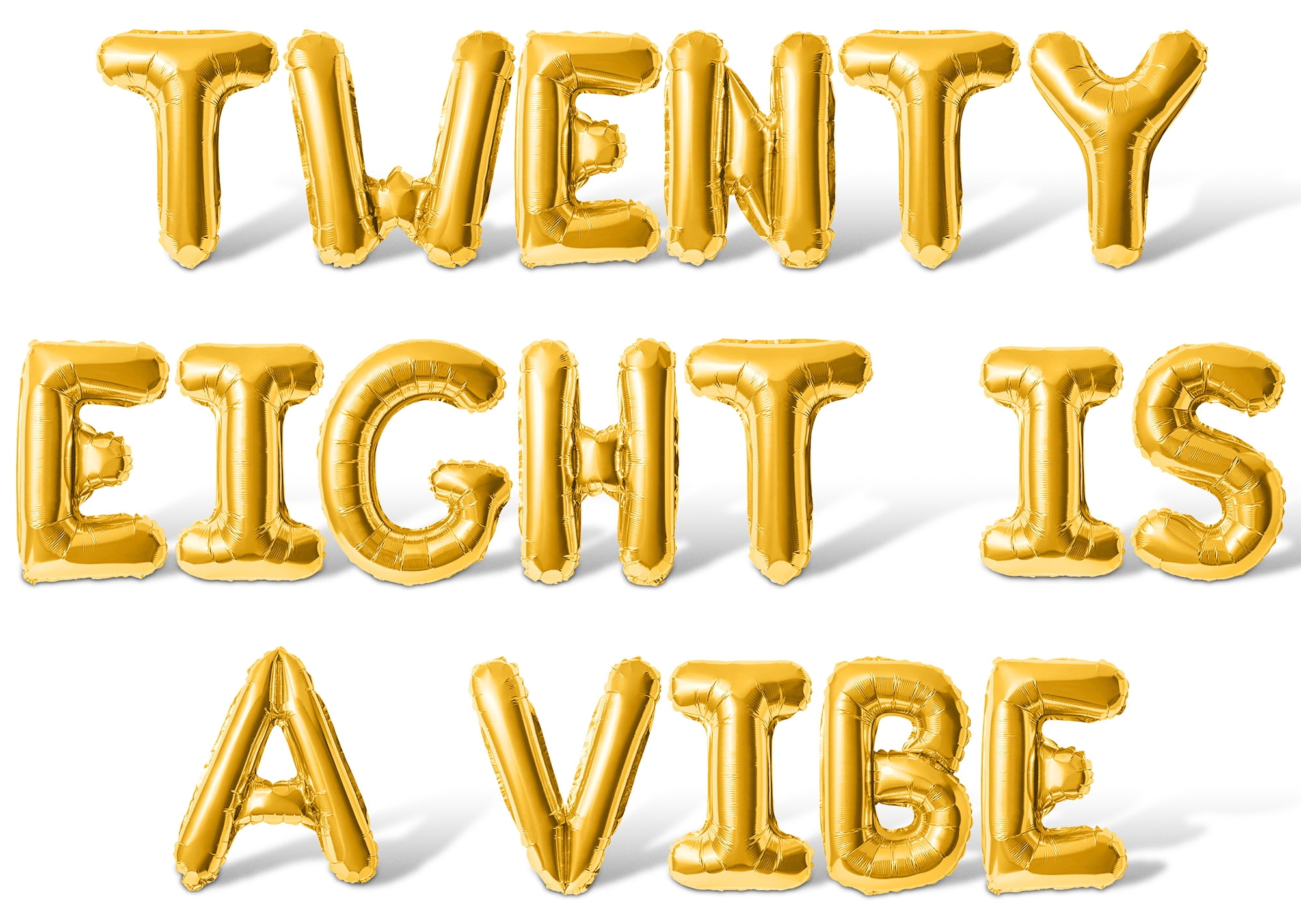 Letter Balloons - TWENTY EIGHT IS A VIBE 16" Inch Alphabet Letters Foil ...
