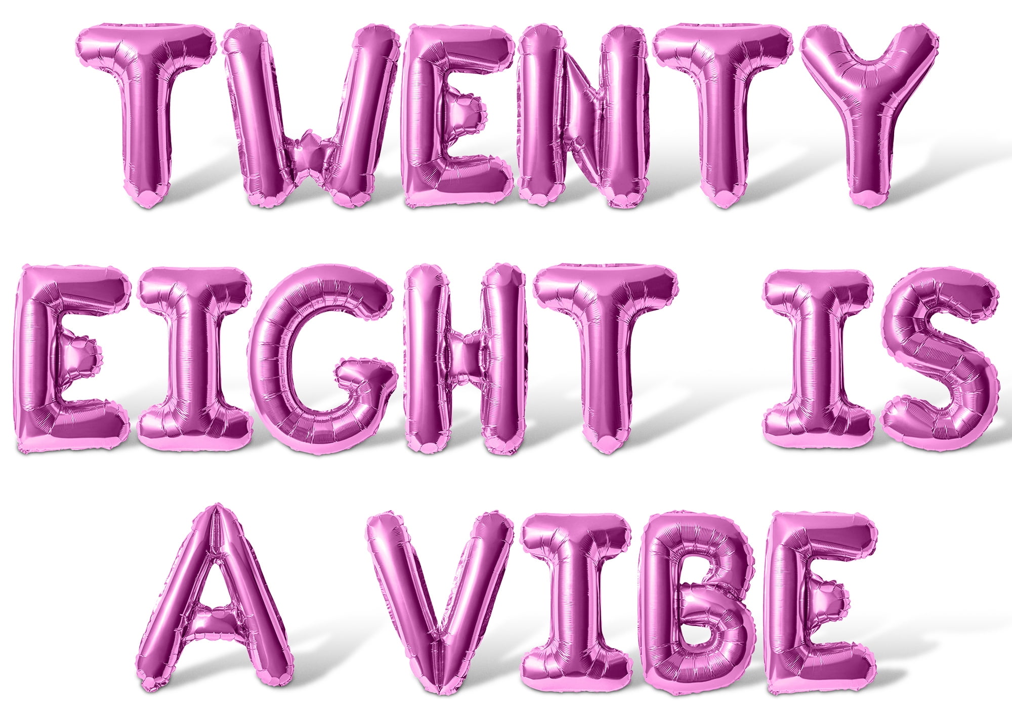 Letter Balloons - TWENTY EIGHT IS A VIBE 16" Inch Alphabet Letters Foil ...