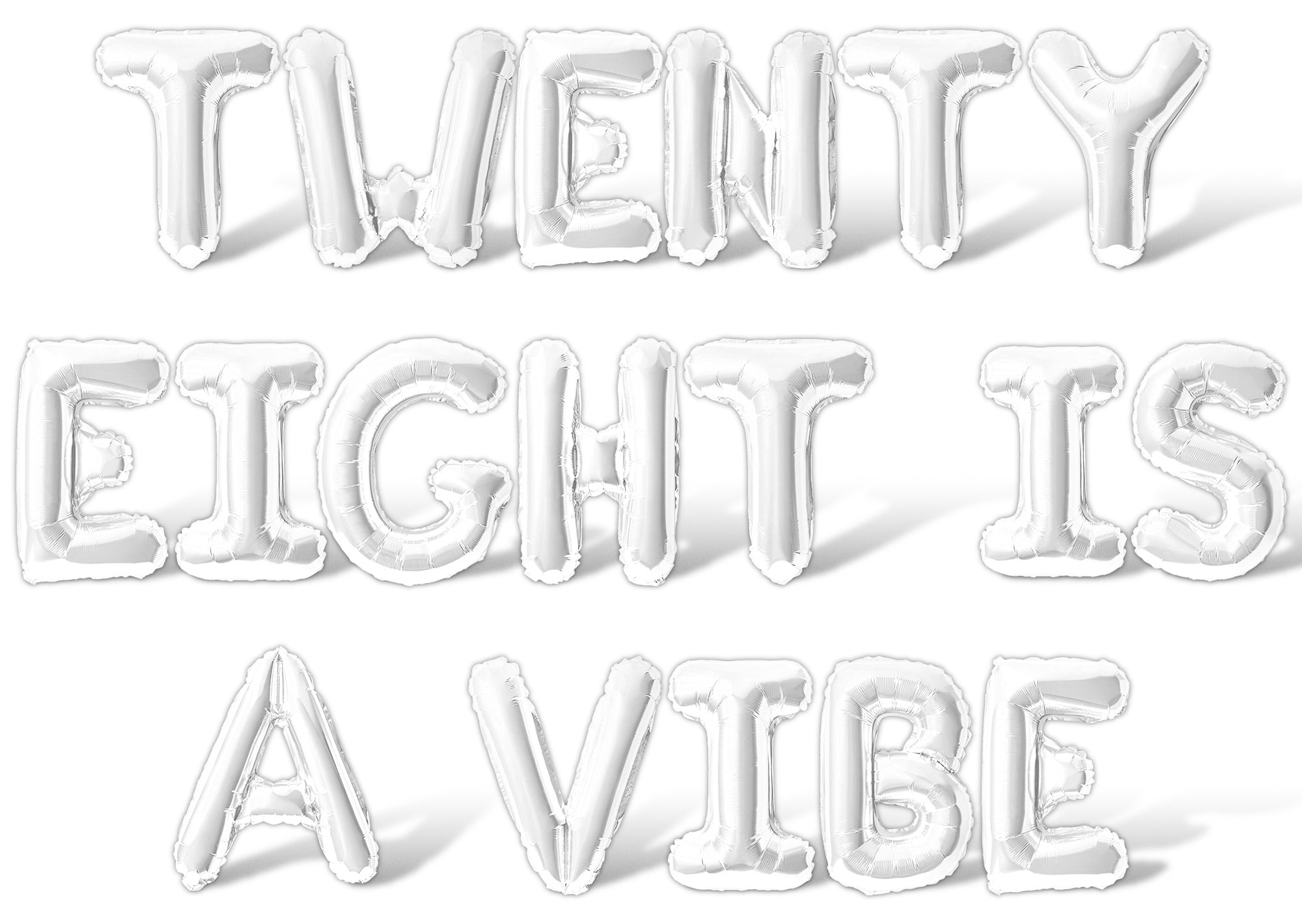 Letter Balloons - TWENTY EIGHT IS A VIBE 16" Inch Alphabet Letters Foil ...