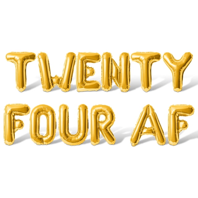 Letter Balloons - TWENTY FOUR AF 16" Inch Alphabet Letters Foil Mylar ...
