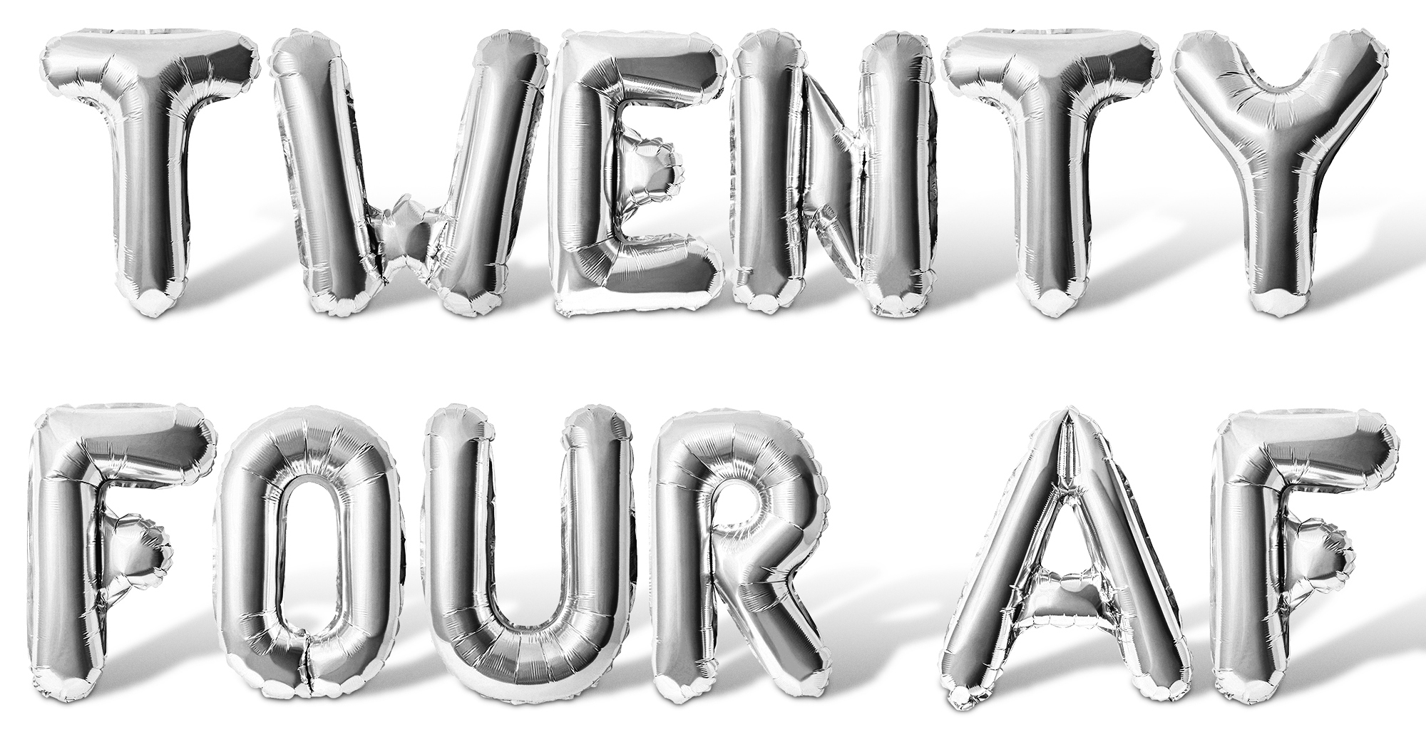 Letter Balloons - TWENTY FOUR AF 16" Inch Alphabet Letters Foil Mylar ...