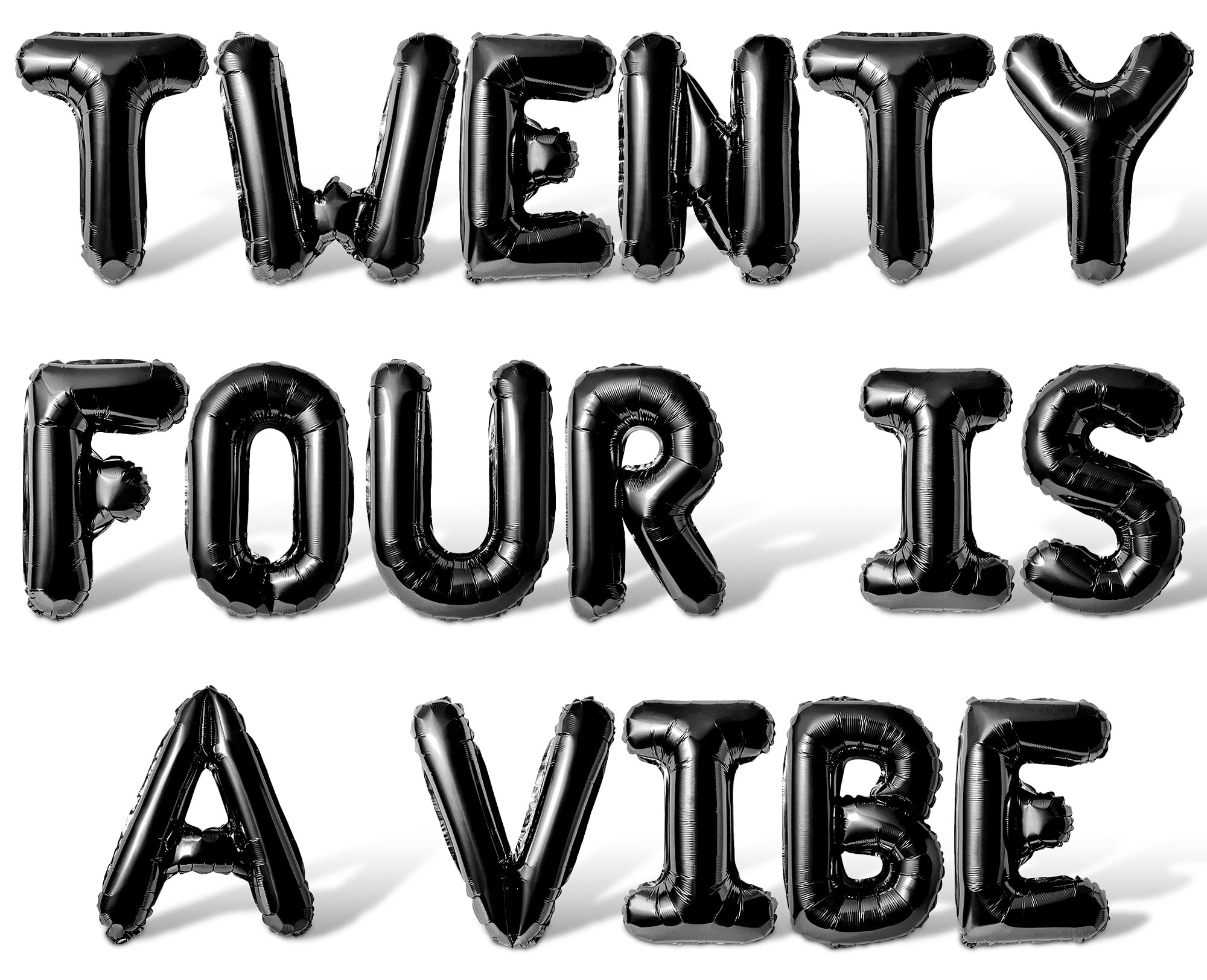 Letter Balloons - TWENTY FOUR IS A VIBE 16" Inch Alphabet Letters Foil ...