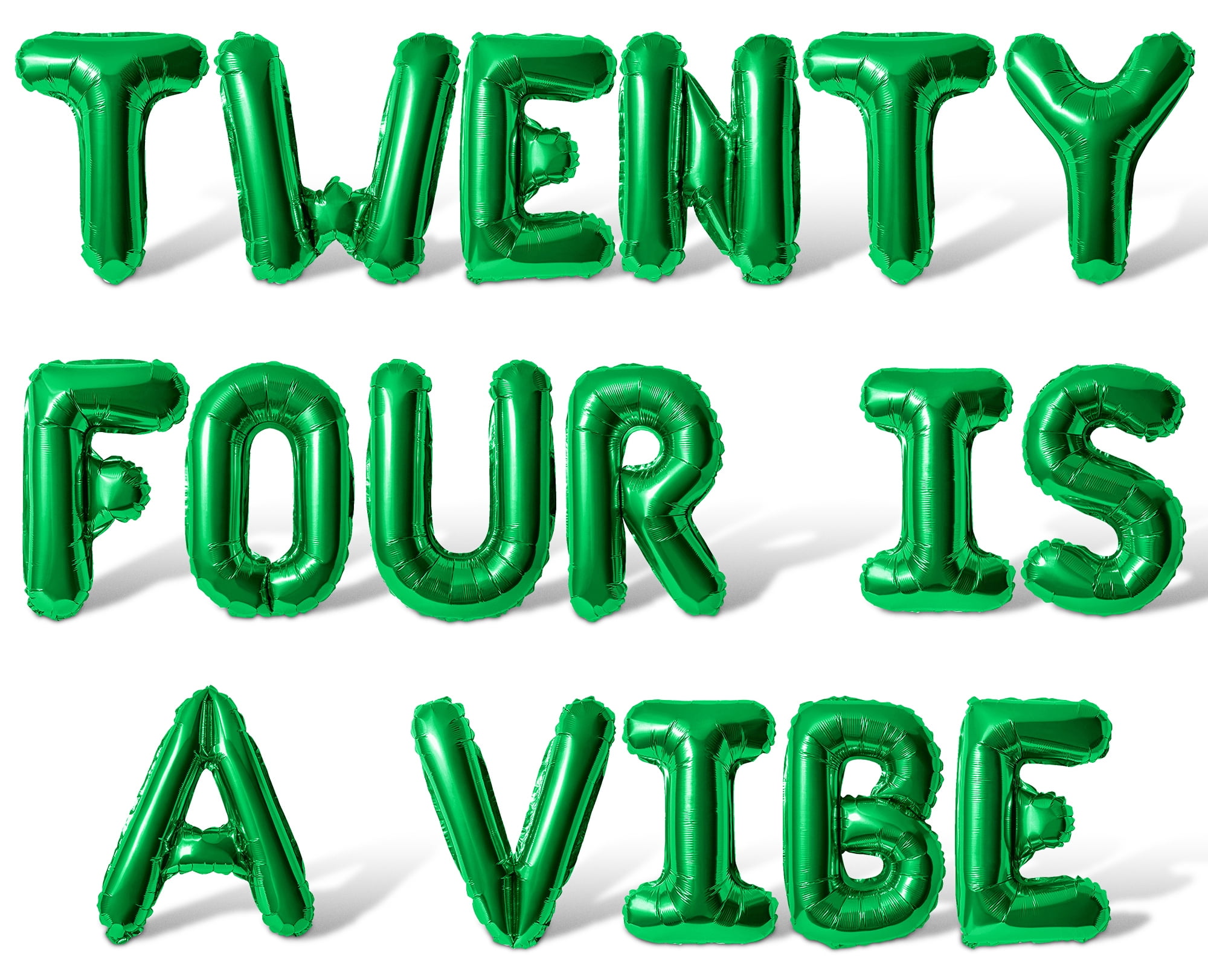 Letter Balloons - TWENTY FOUR IS A VIBE 16" Inch Alphabet Letters Foil ...