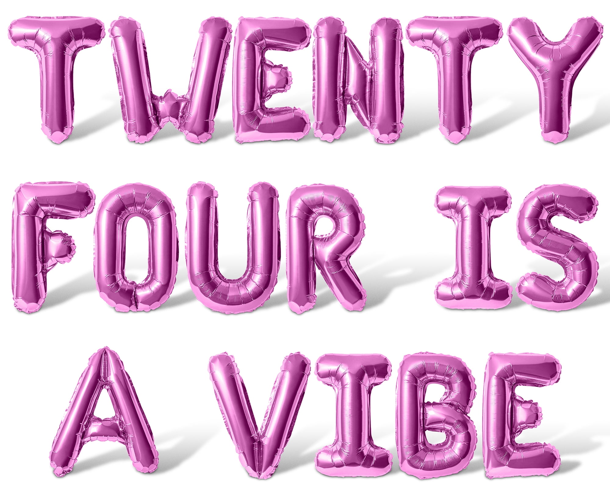 Letter Balloons - TWENTY FOUR IS A VIBE 16" Inch Alphabet Letters Foil ...