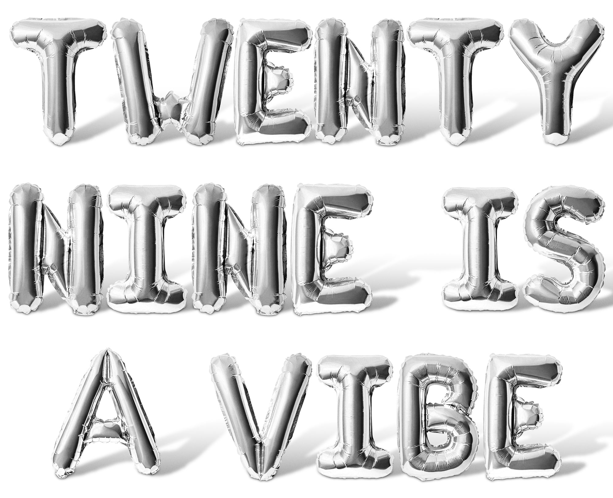 Letter Balloons - TWENTY NINE IS A VIBE 16" Inch Alphabet Letters Foil ...