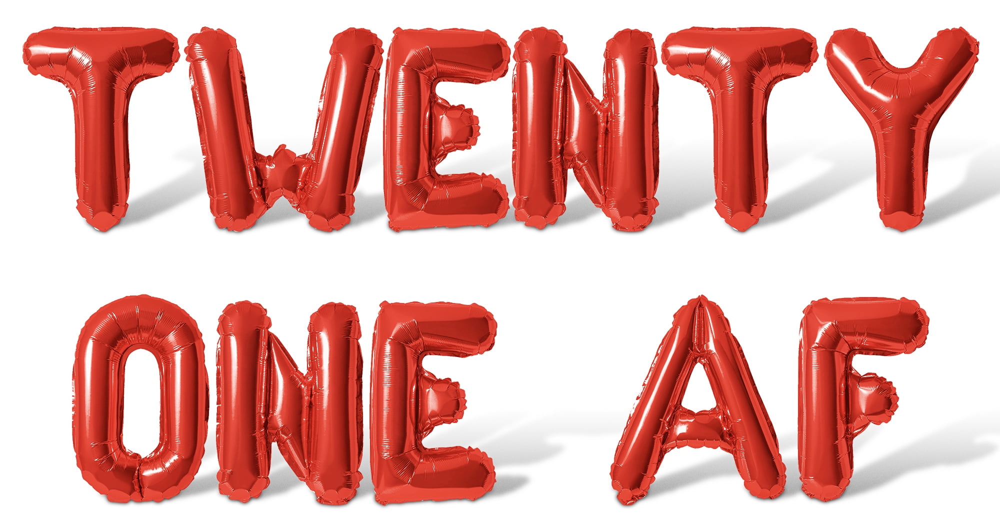 Letter Balloons - TWENTY ONE AF 16" Inch Alphabet Letters Foil Mylar ...