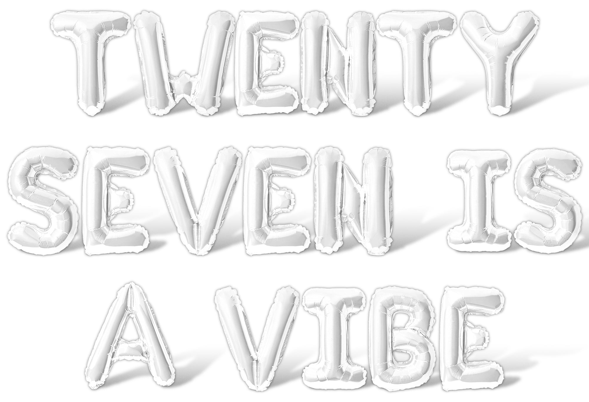 Letter Balloons - TWENTY SEVEN IS A VIBE 16" Inch Alphabet Letters Foil ...