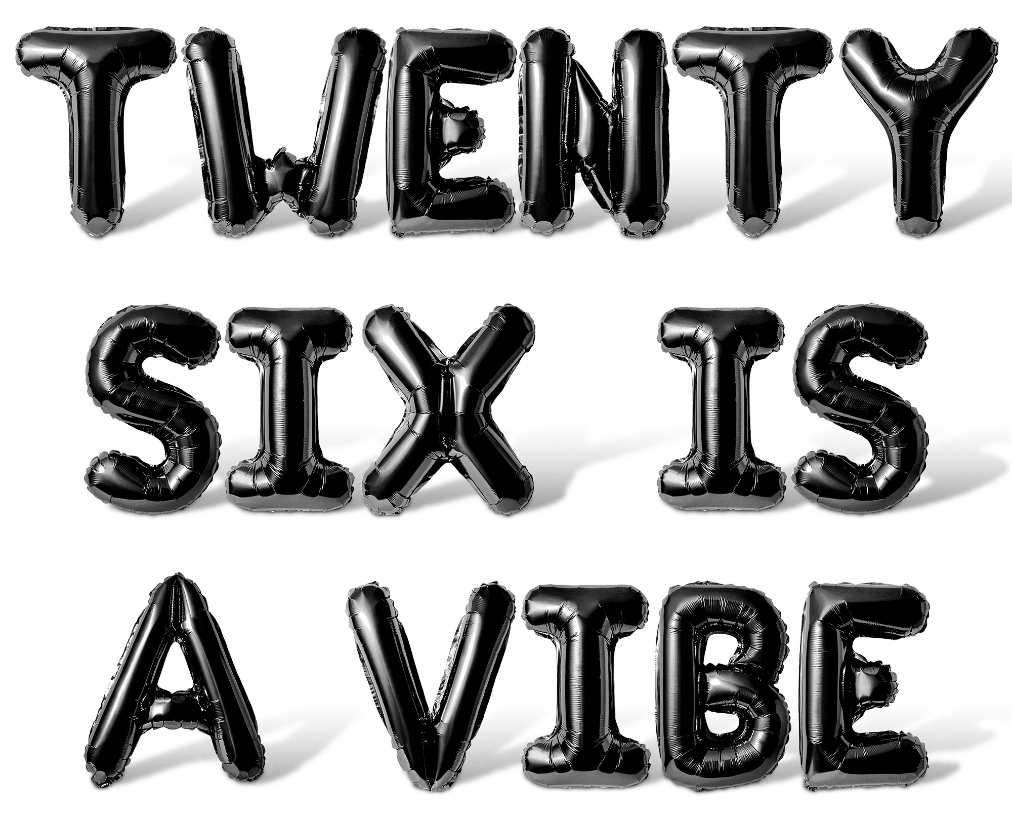 Letter Balloons - TWENTY SIX IS A VIBE 16" Inch Alphabet Letters Foil ...