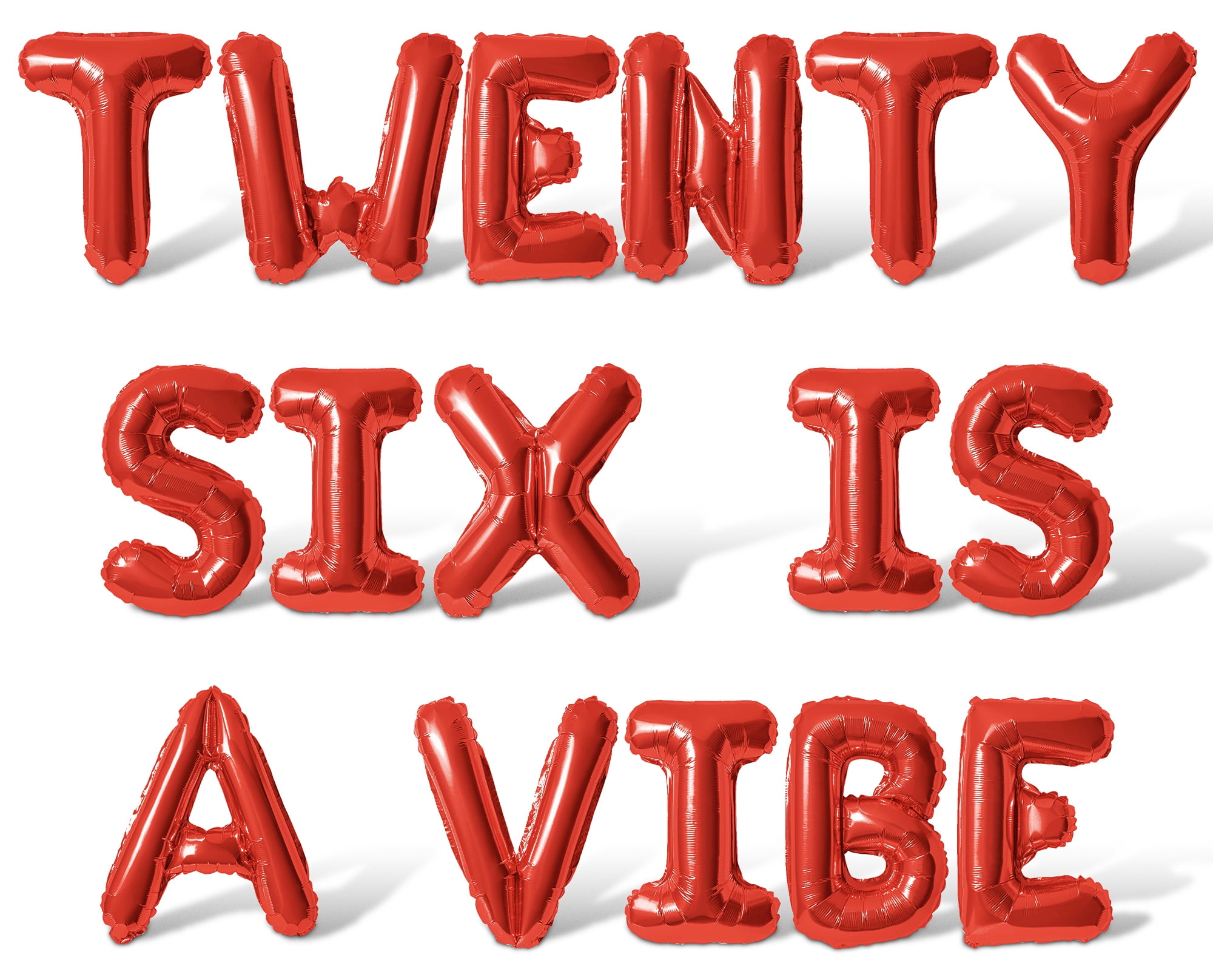 Letter Balloons - TWENTY SIX IS A VIBE 16" Inch Alphabet Letters Foil ...