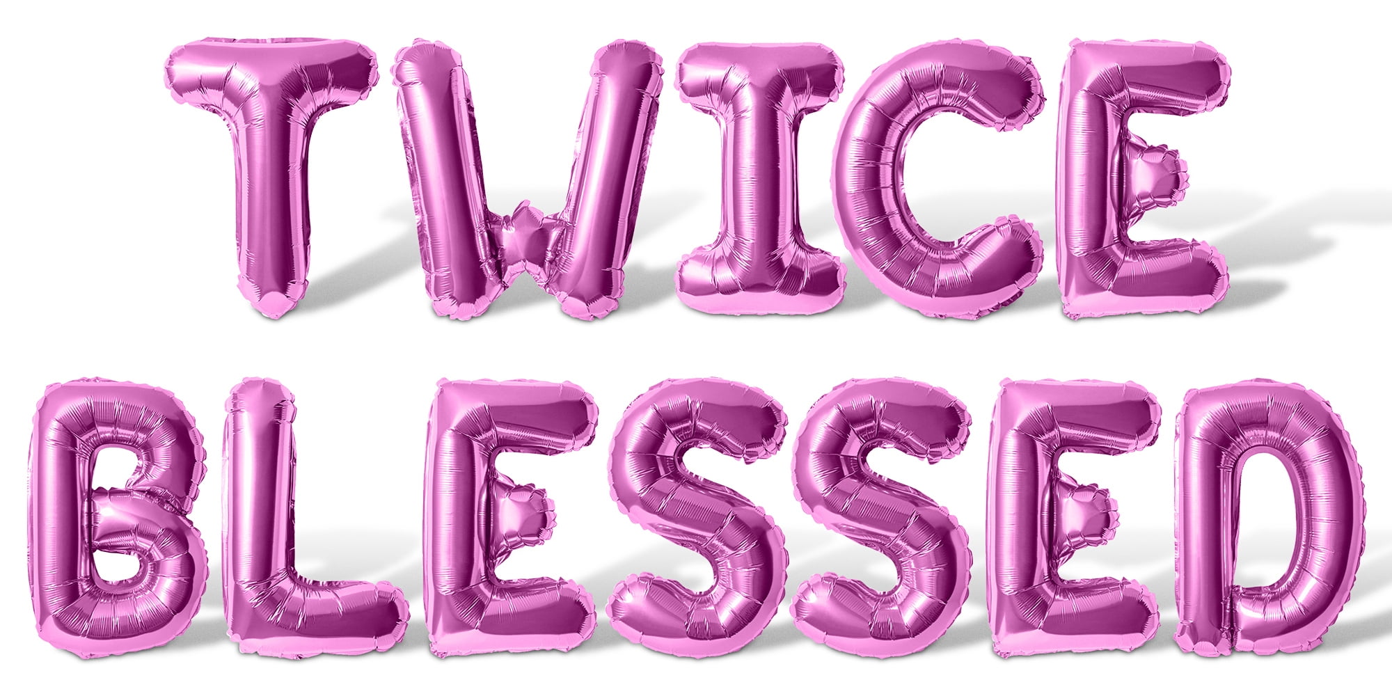Letter Balloons - TWICE BLESSED 16" Inch Alphabet Letters Foil Mylar ...