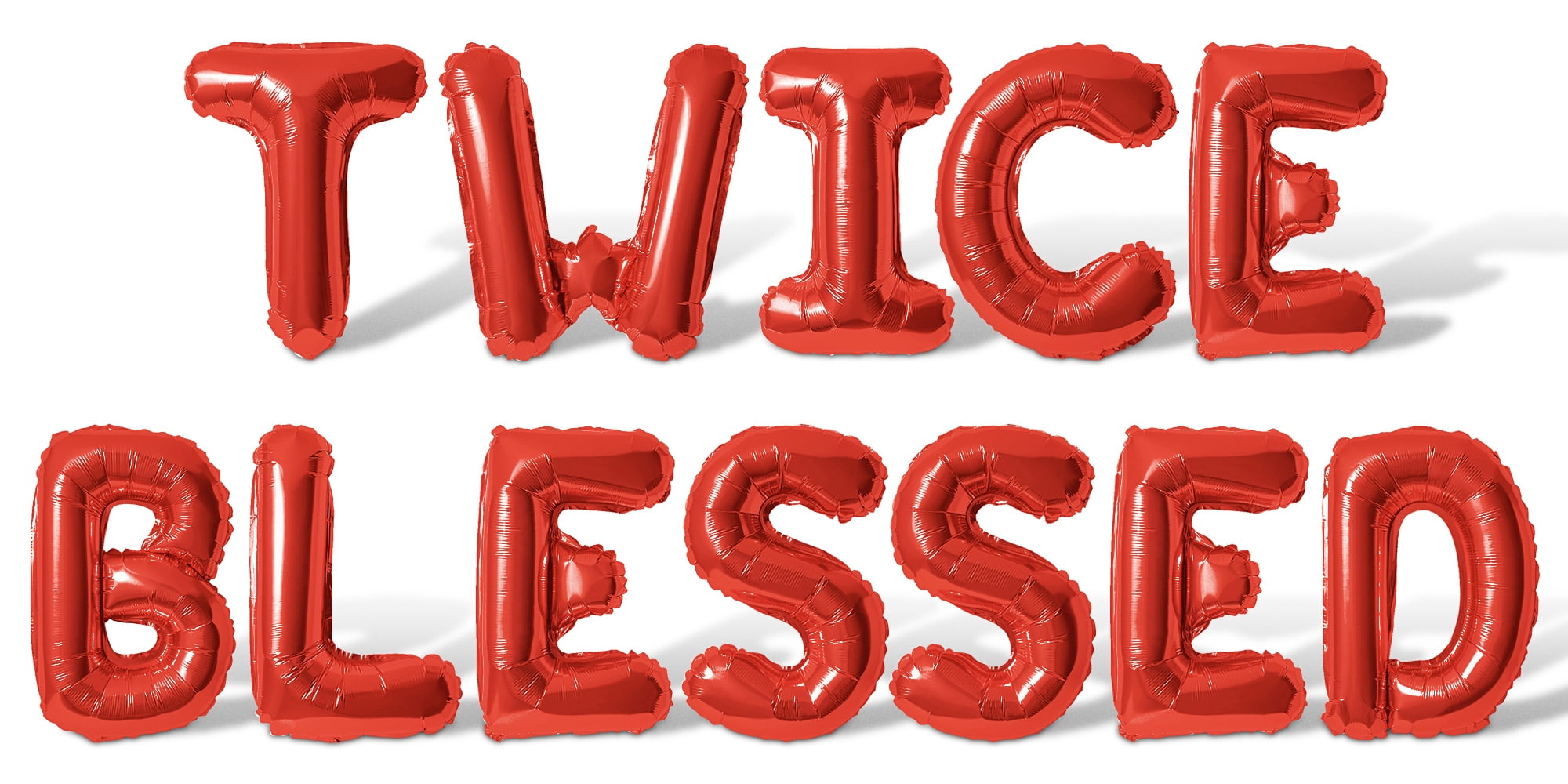 Letter Balloons - TWICE BLESSED 16" Inch Alphabet Letters Foil Mylar ...