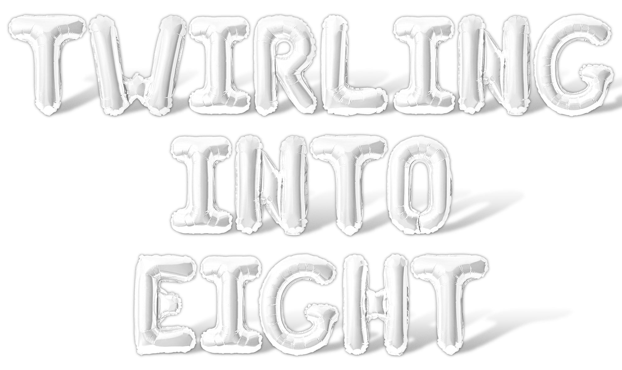 Letter Balloons - TWIRLING INTO EIGHT 16" Inch Alphabet Letters Foil ...