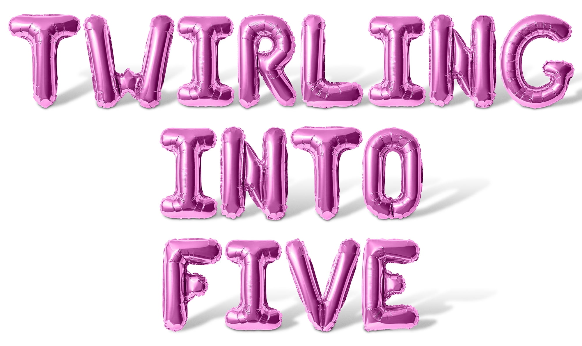 Letter Balloons - TWIRLING INTO FIVE 16" Inch Alphabet Letters Foil ...