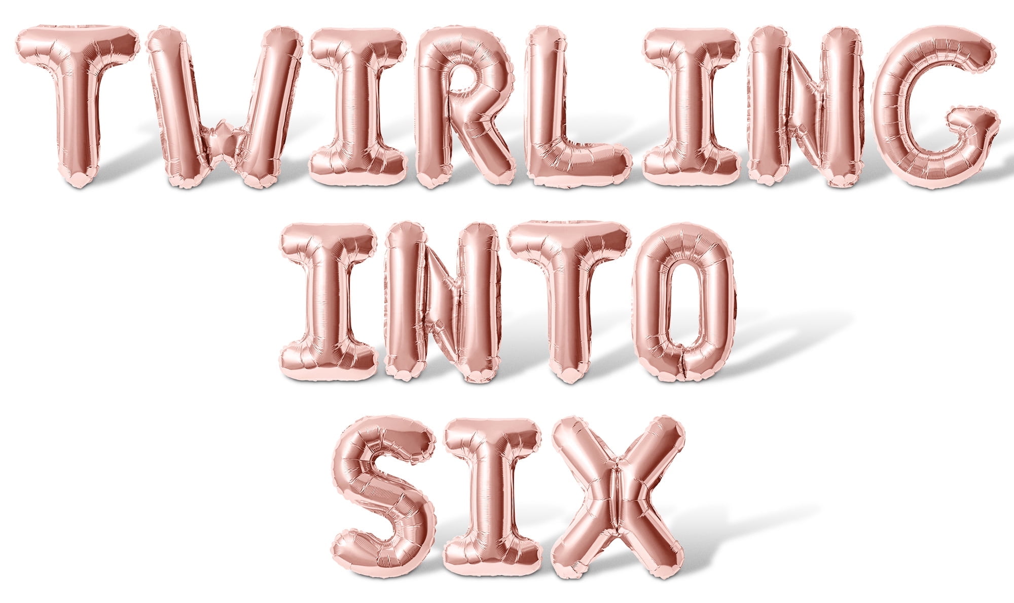 Letter Balloons - TWIRLING INTO SIX 16" Inch Alphabet Letters Foil ...
