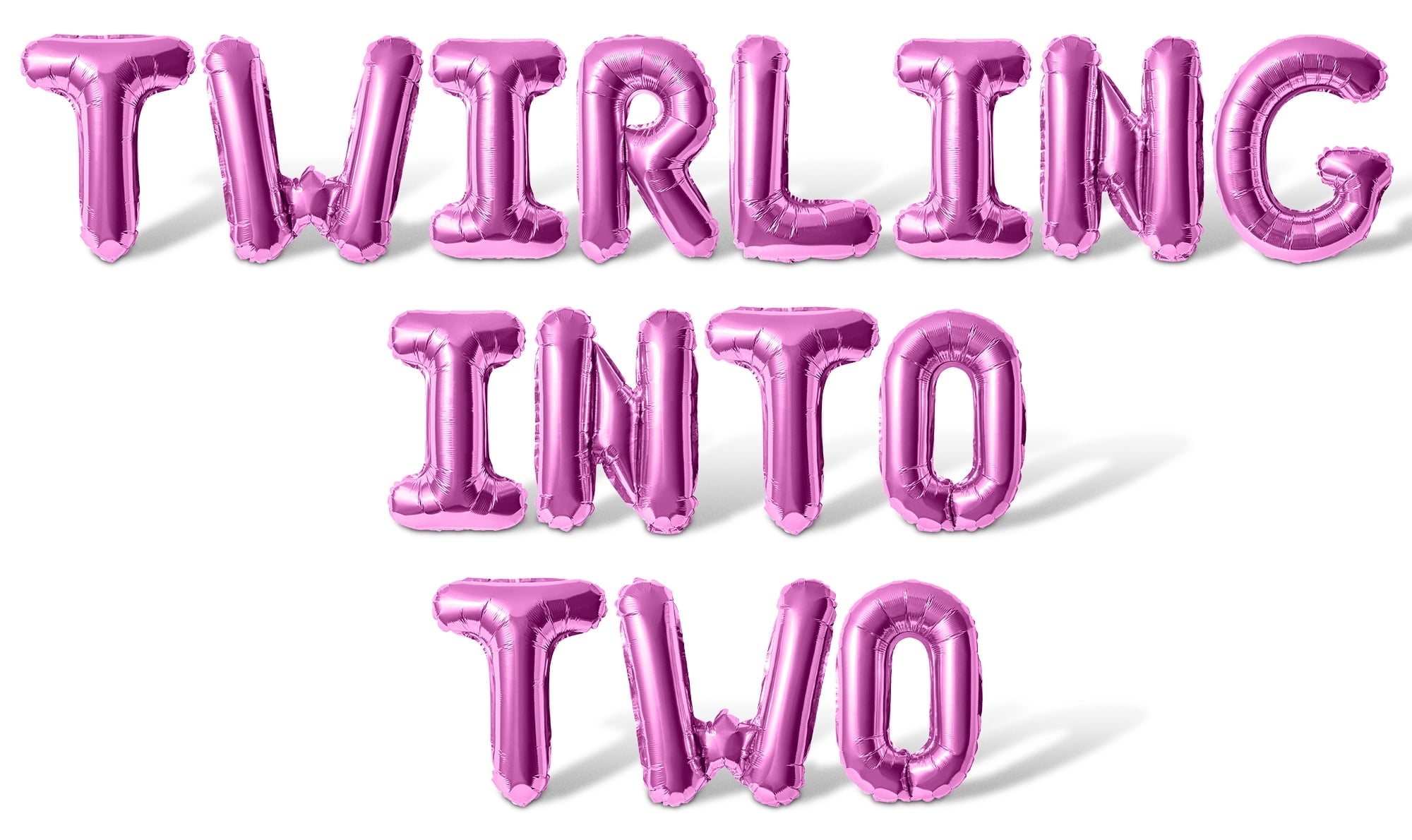 Letter Balloons - TWIRLING INTO TWO 16" Inch Alphabet Letters Foil ...