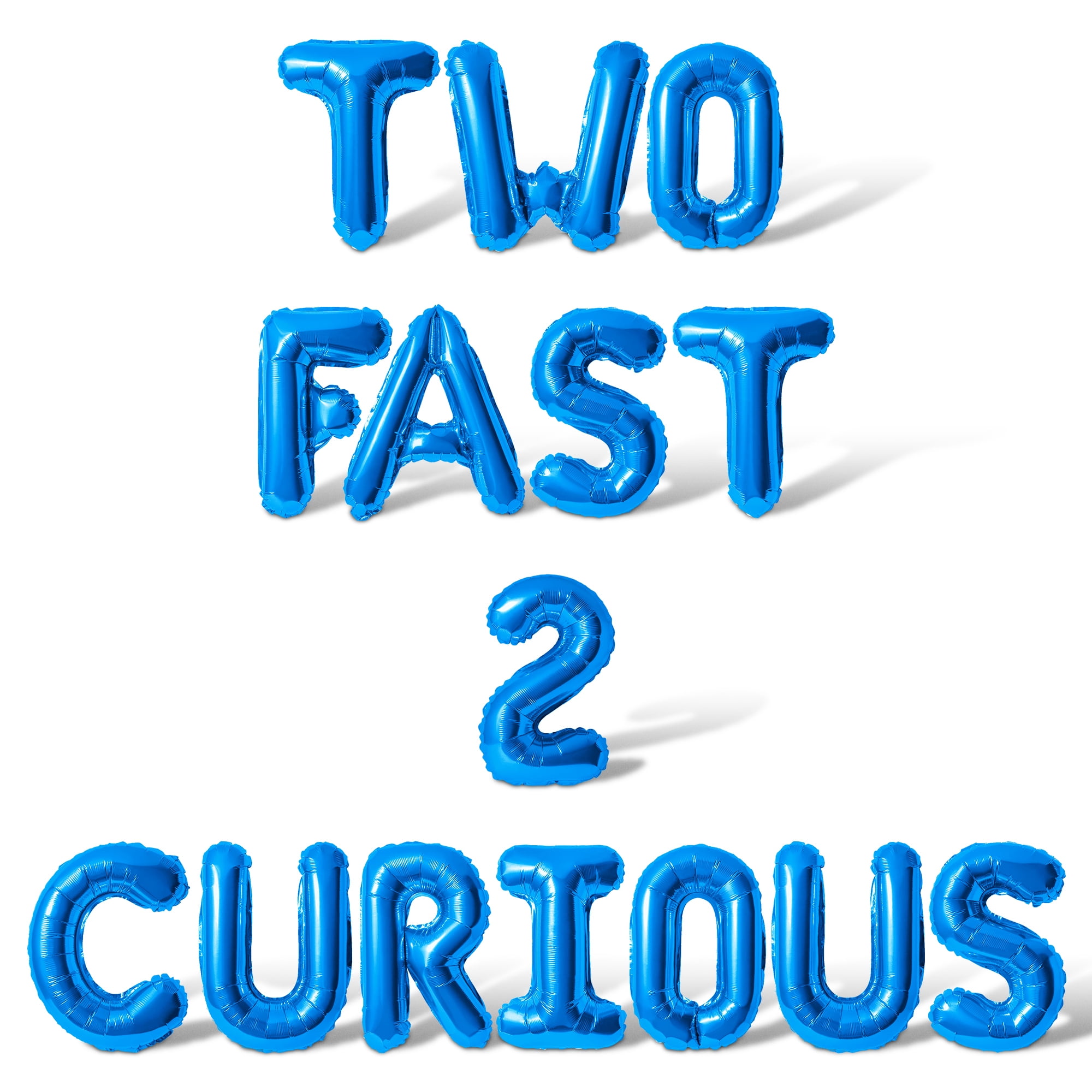 Letter Balloons - TWO FAST 2 CURIOUS 16" Inch Alphabet Letters Foil ...