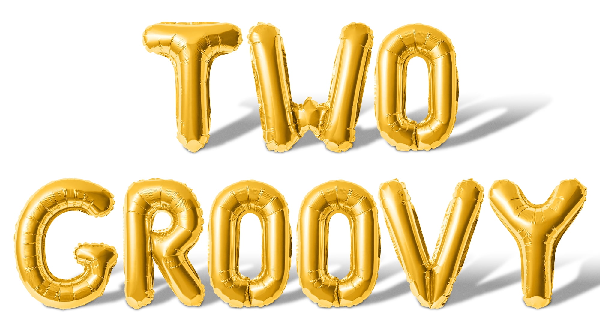 Letter Balloons - TWO GROOVY 16" Inch Alphabet Letters Foil Mylar ...