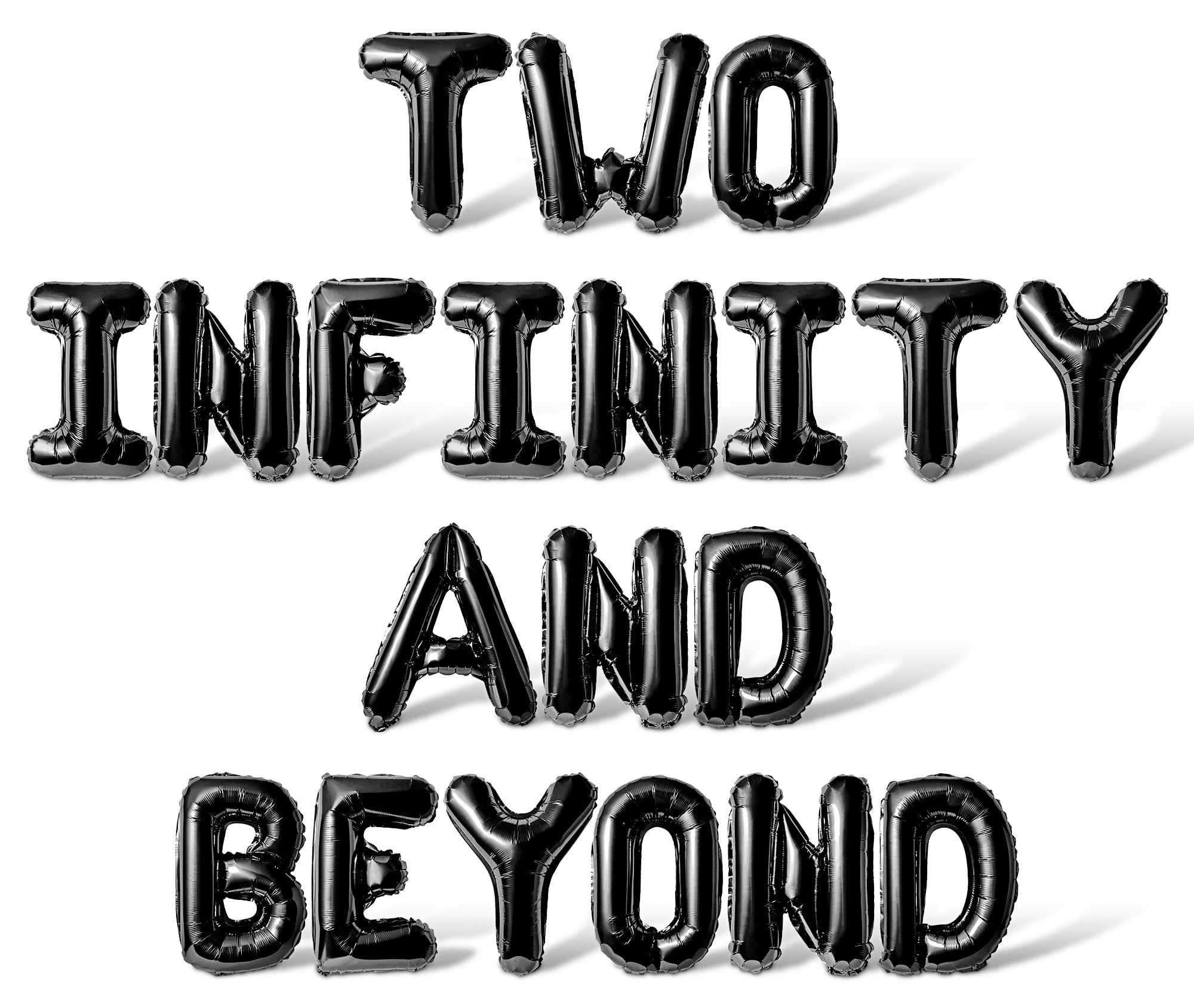 Letter Balloons - TWO INFINITY AND BEYOND 16" Inch Alphabet Letters ...