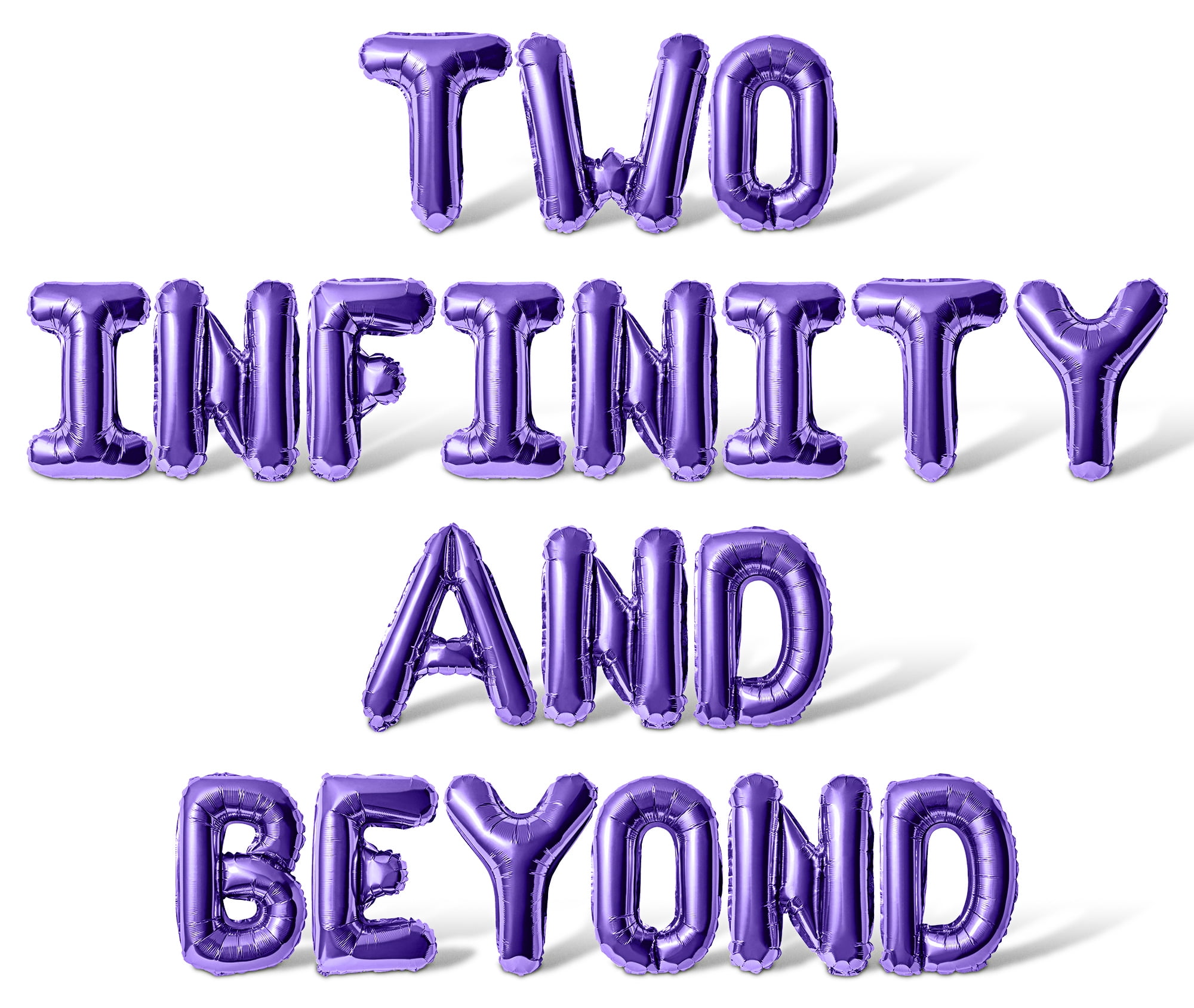 Letter Balloons - TWO INFINITY AND BEYOND 16" Inch Alphabet Letters ...