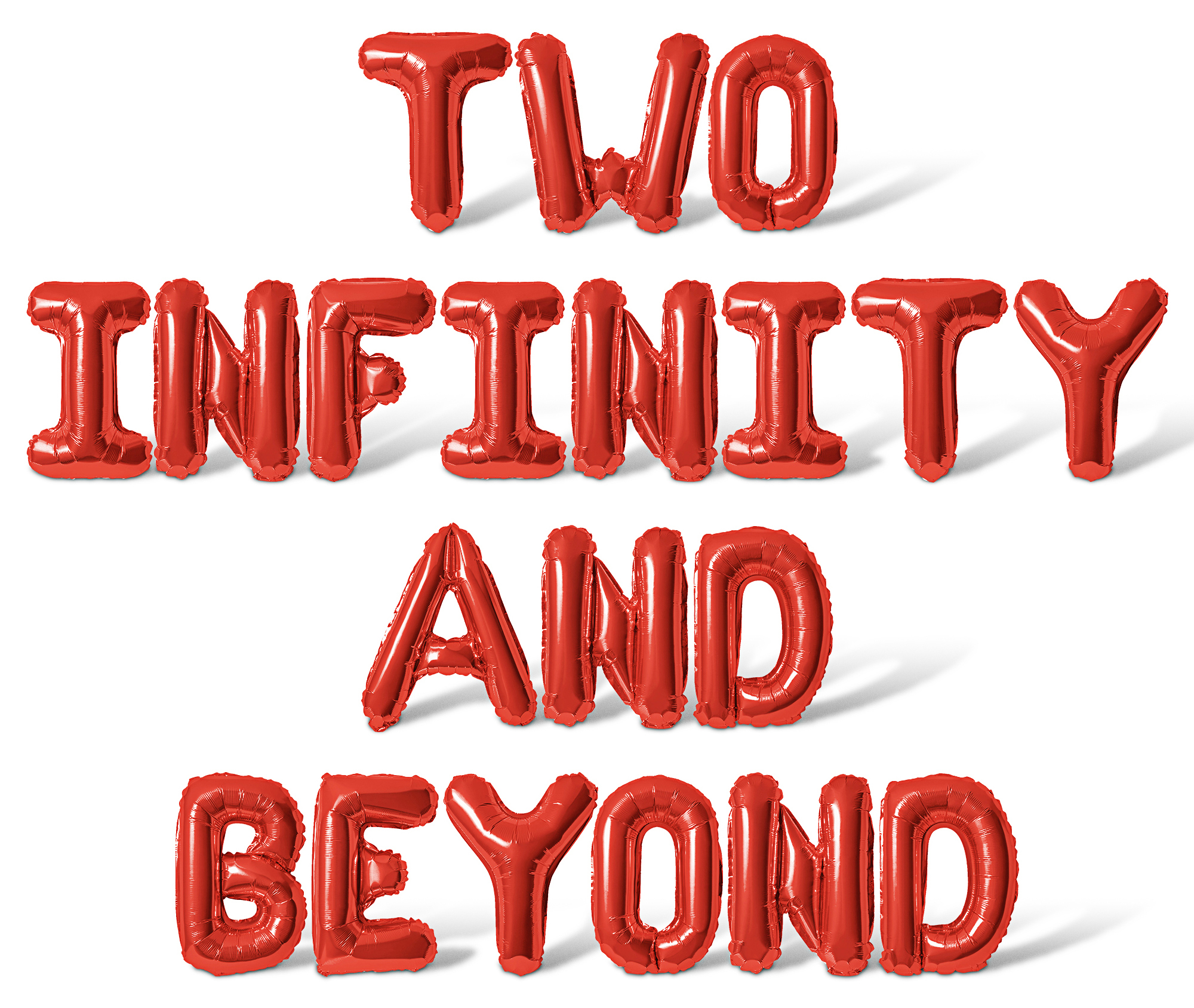 Letter Balloons - TWO INFINITY AND BEYOND 16" Inch Alphabet Letters ...