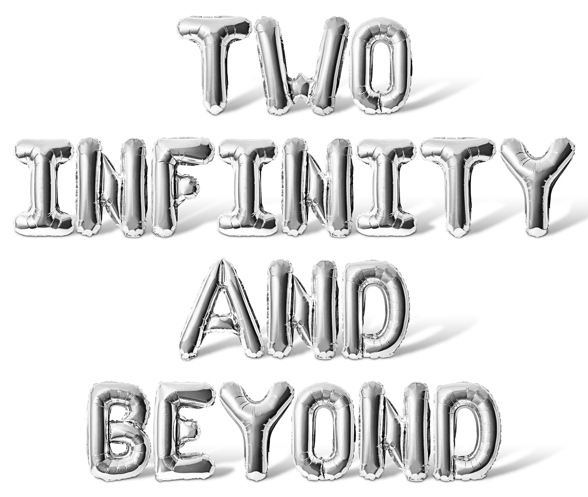 Letter Balloons - TWO INFINITY AND BEYOND 16" Inch Alphabet Letters ...