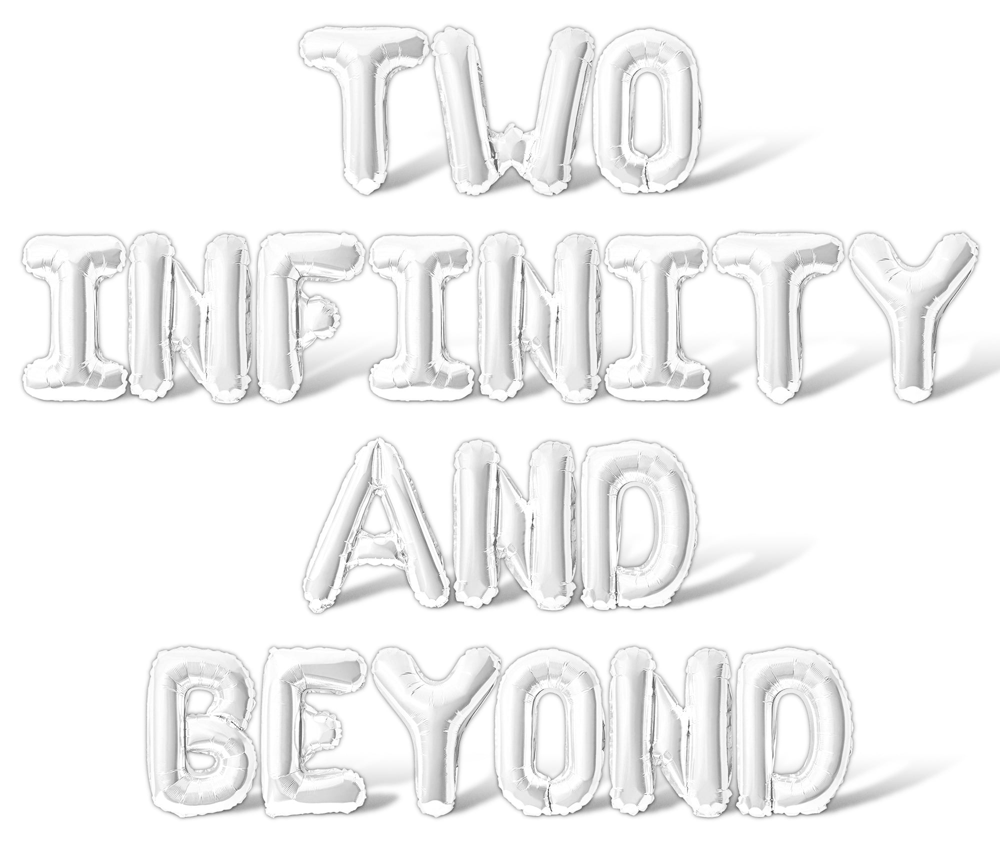 Letter Balloons - TWO INFINITY AND BEYOND 16" Inch Alphabet Letters ...
