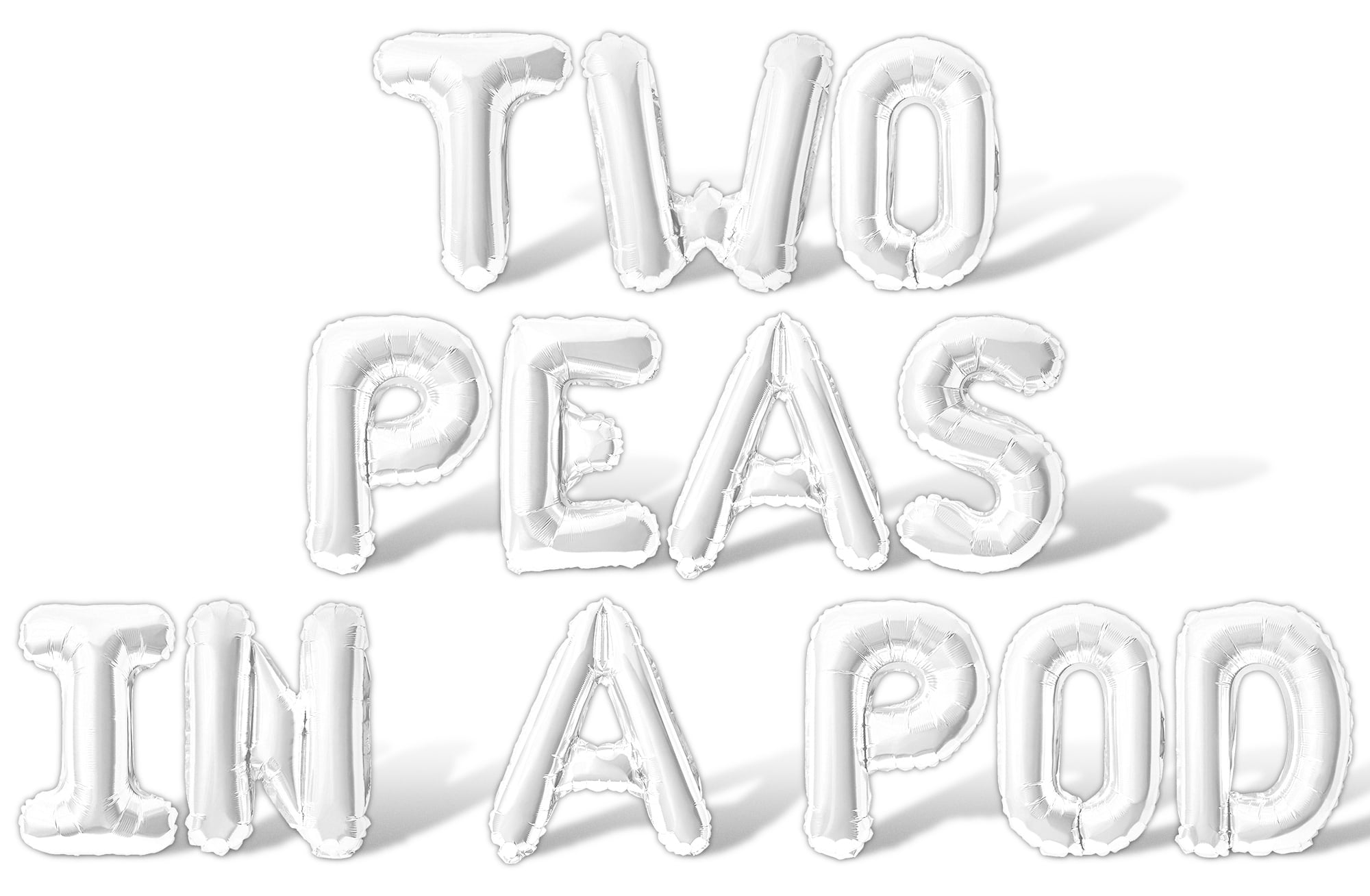Letter Balloons - TWO PEAS IN A POD 16" Inch Alphabet Letters Foil ...