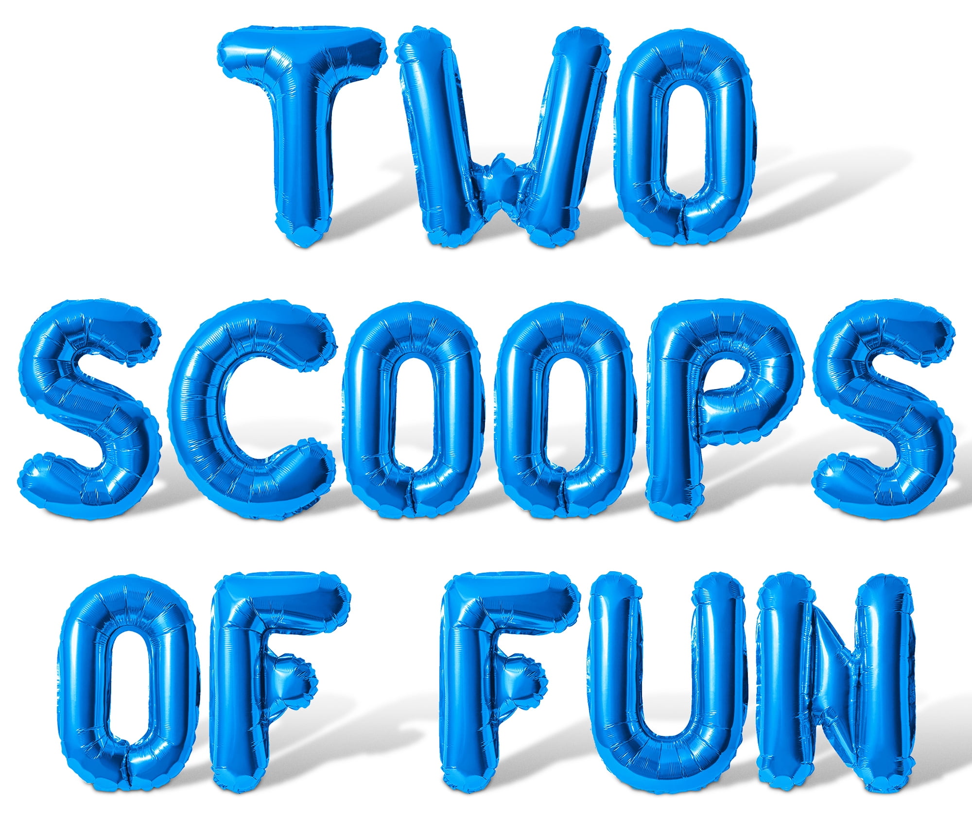 Letter Balloons - TWO SCOOPS OF FUN 16" Inch Alphabet Letters Foil ...