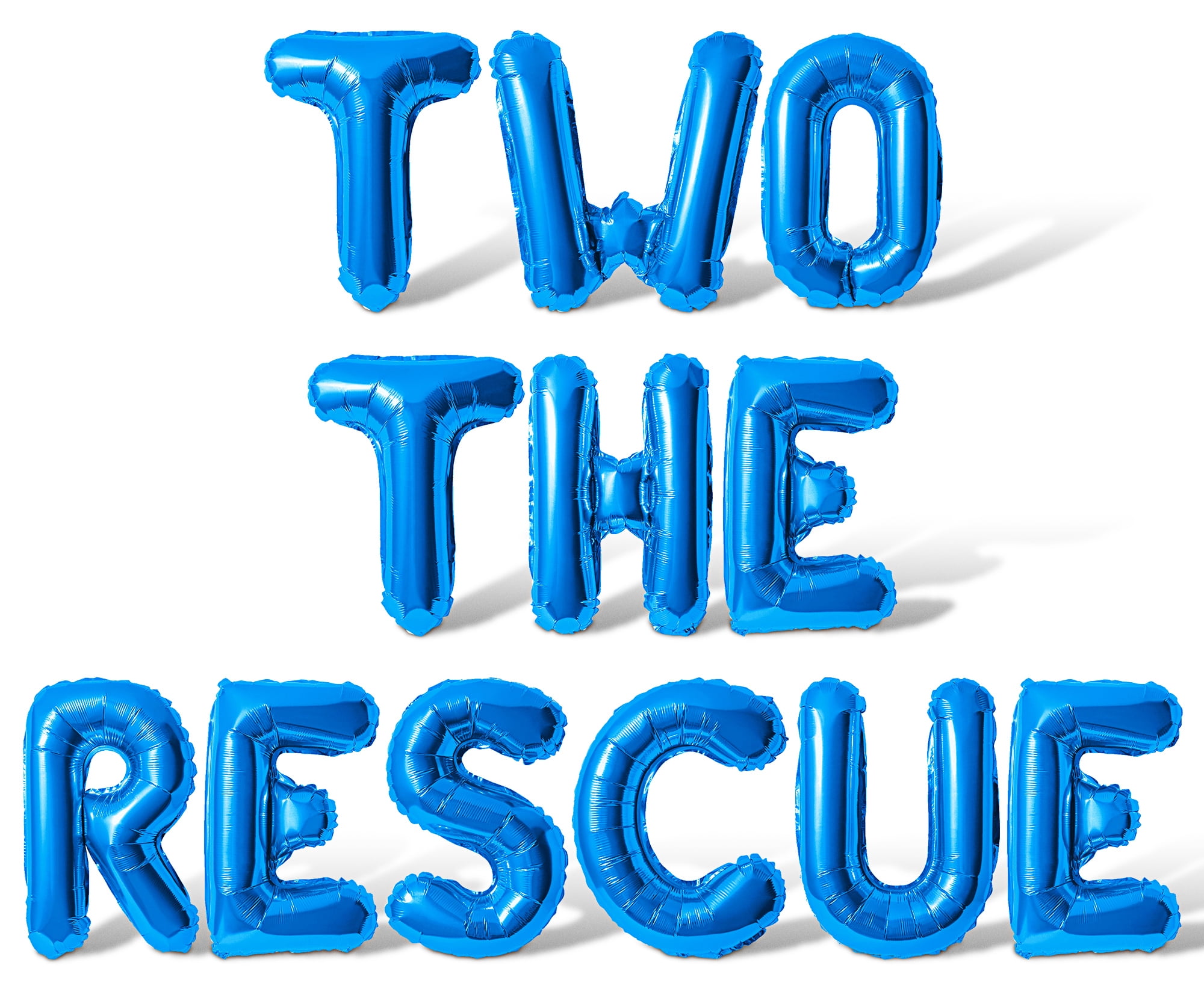 Letter Balloons - TWO THE RESCUE 16" Inch Alphabet Letters Foil Mylar ...