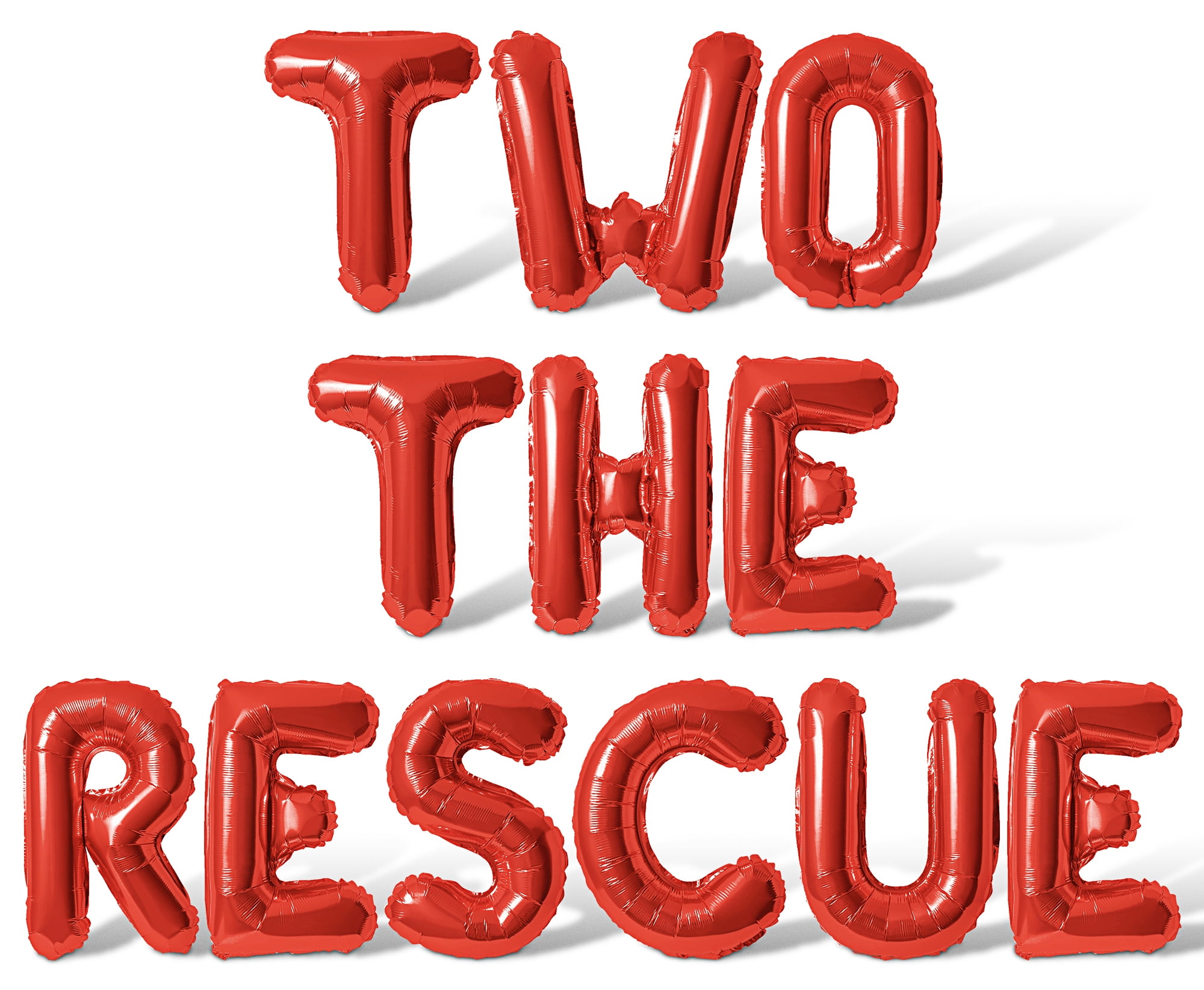 Letter Balloons - TWO THE RESCUE 16" Inch Alphabet Letters Foil Mylar ...