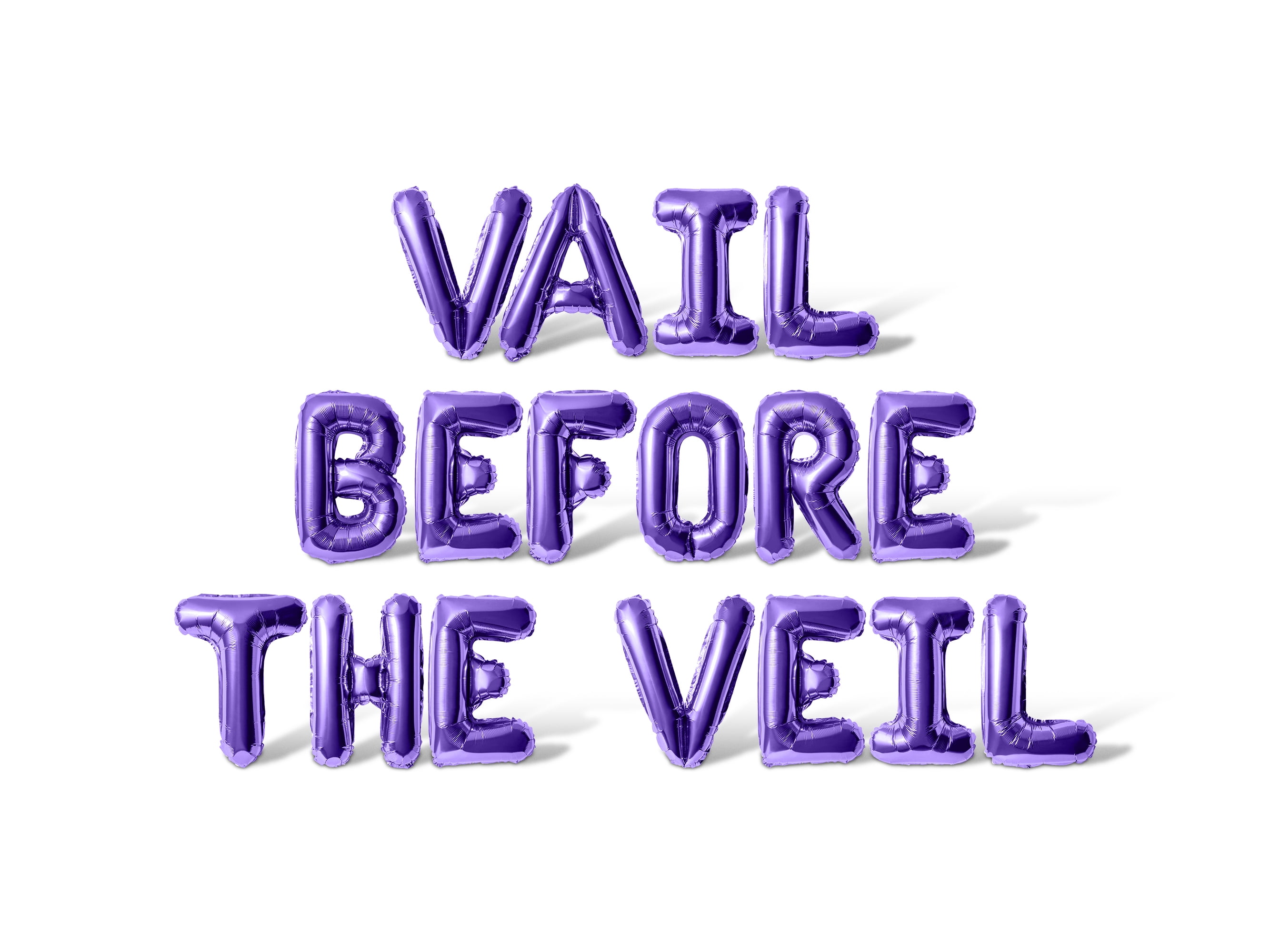 Letter Balloons - VAIL BEFORE THE VEIL 16" Inch Alphabet Letters Foil ...