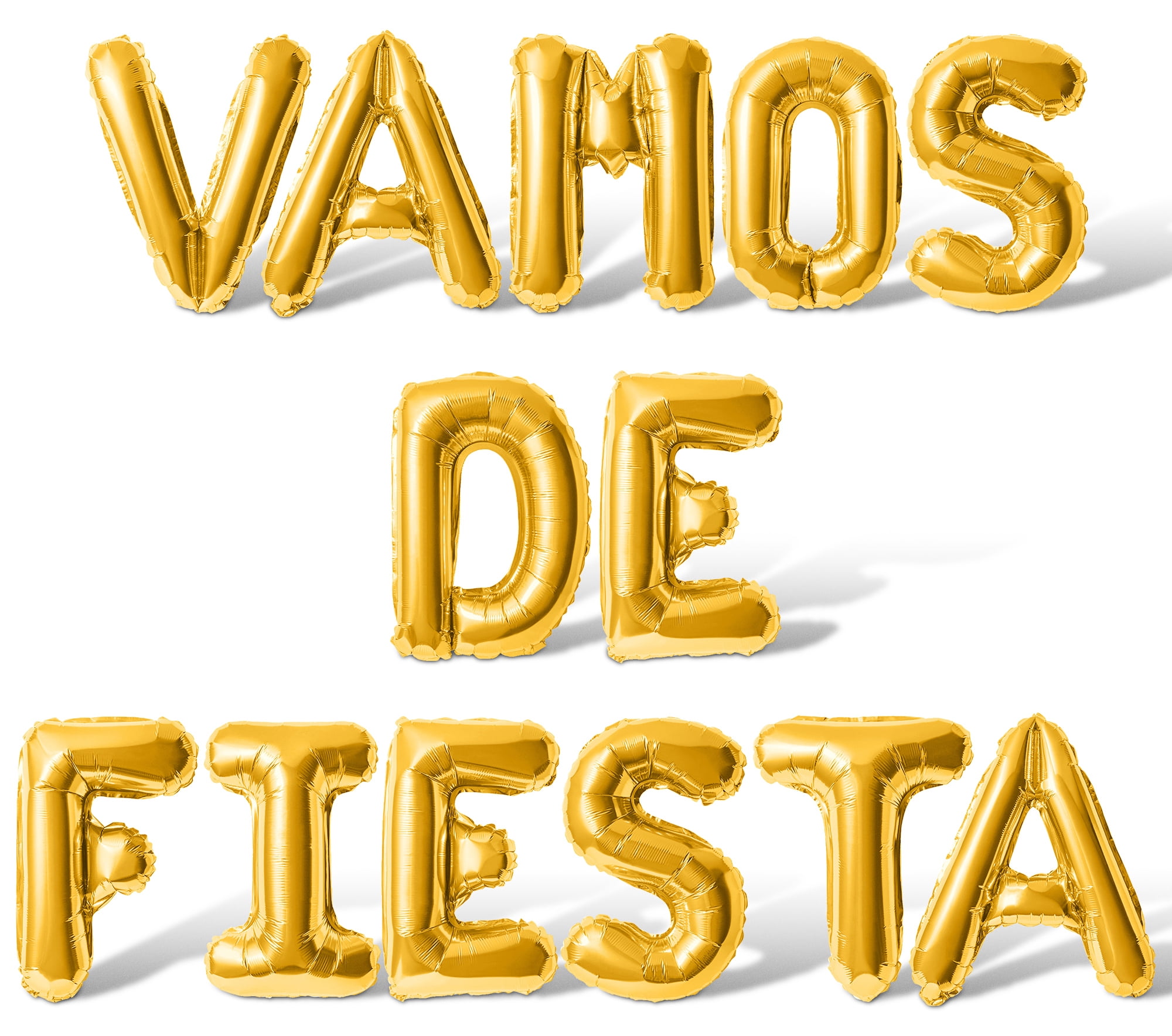 Letter Balloons - VAMOS DE FIESTA 16" Inch Alphabet Letters Foil Mylar ...