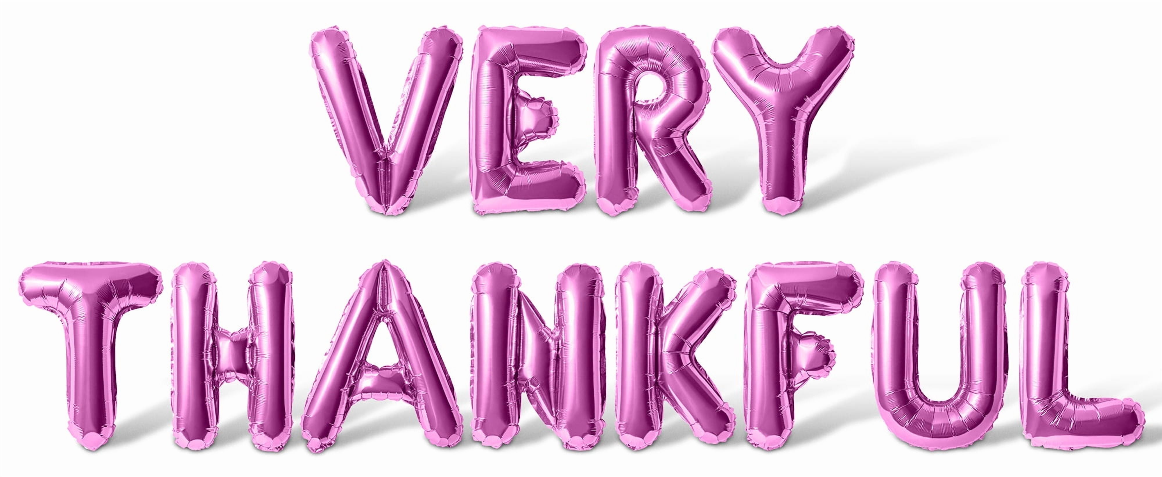 Letter Balloons - VERY THANKFUL 16" Inch Alphabet Letters Foil Mylar ...